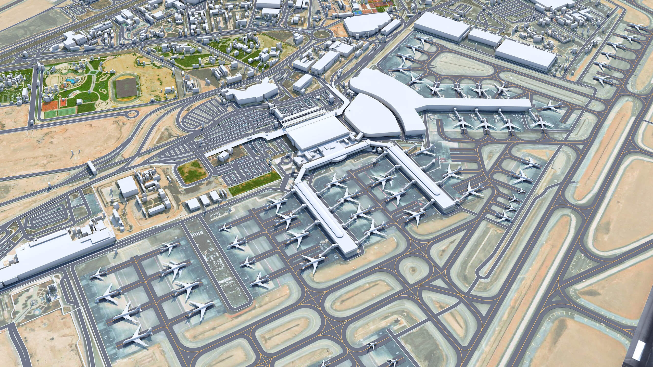 Cairo Airport - 3D Model by 3dstudio