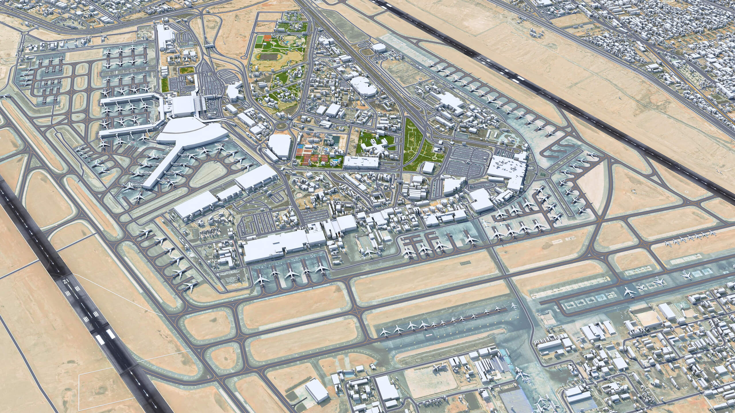 Cairo Airport - 3D Model by 3dstudio