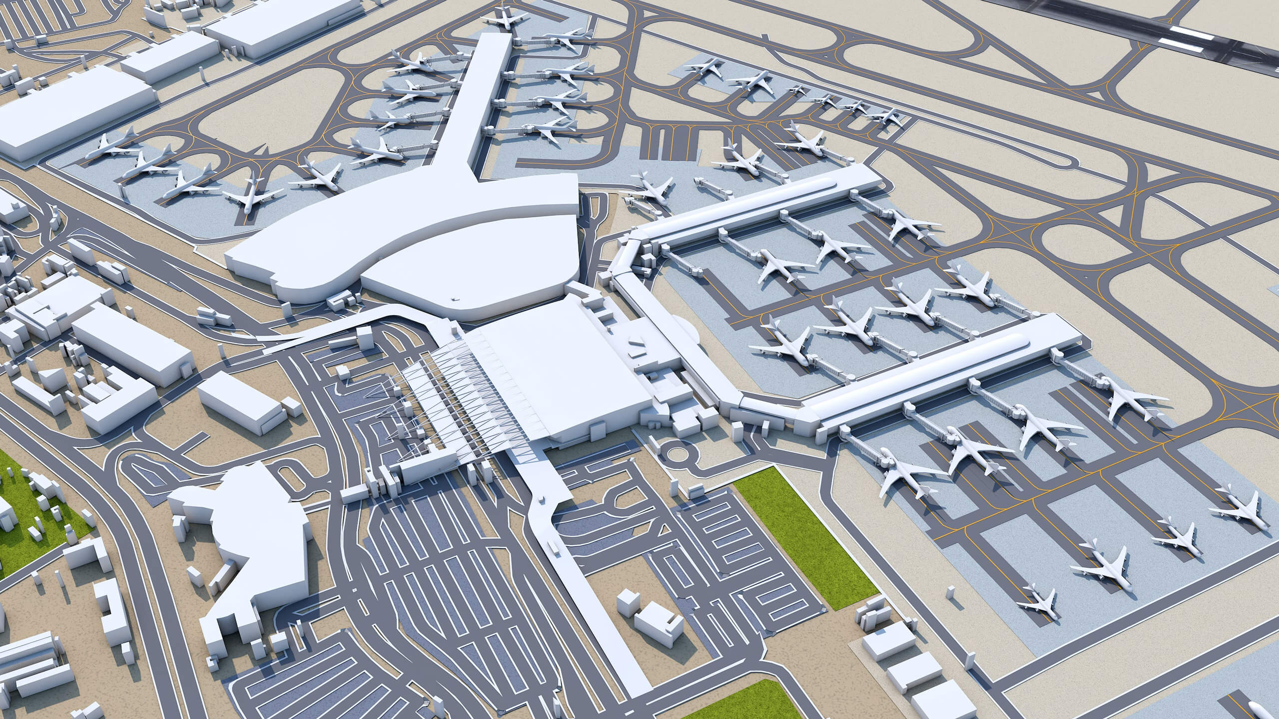 Cairo Airport - 3D Model by 3dstudio