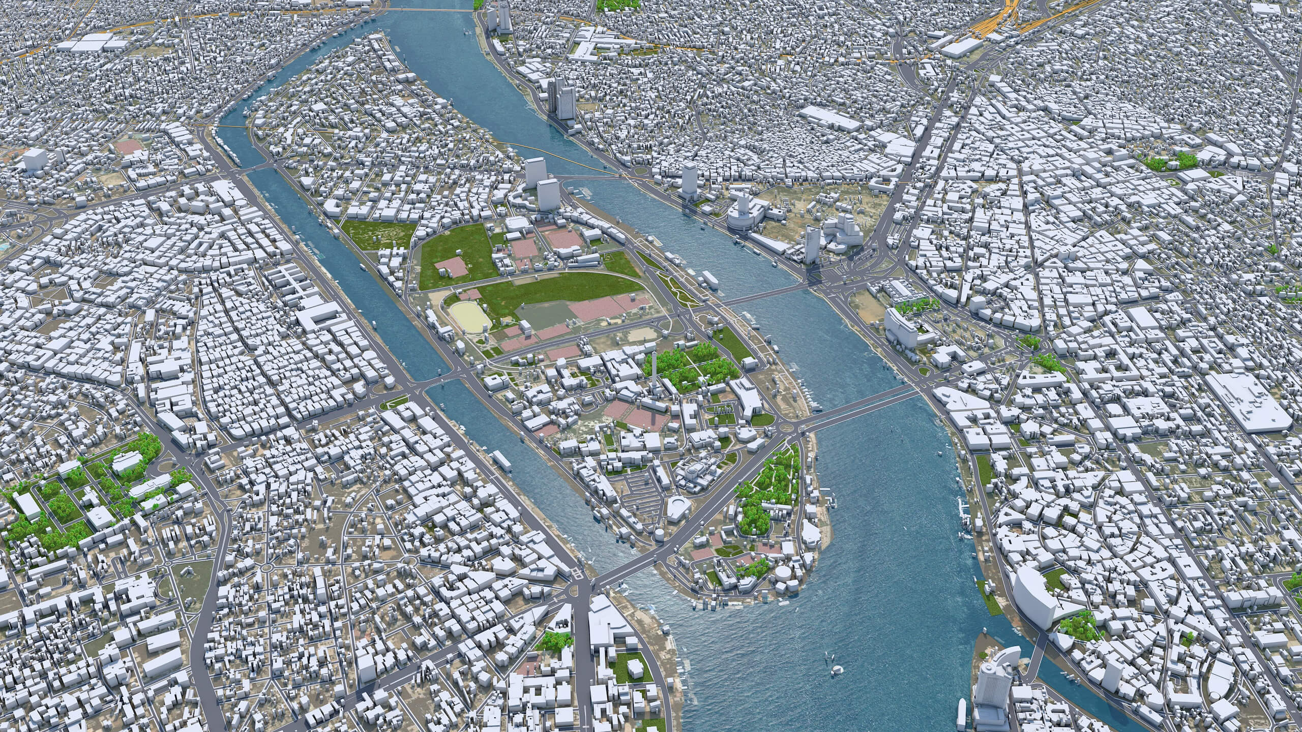 Cairo Downtown City Egypt 10km - 3D Model by 3dstudio