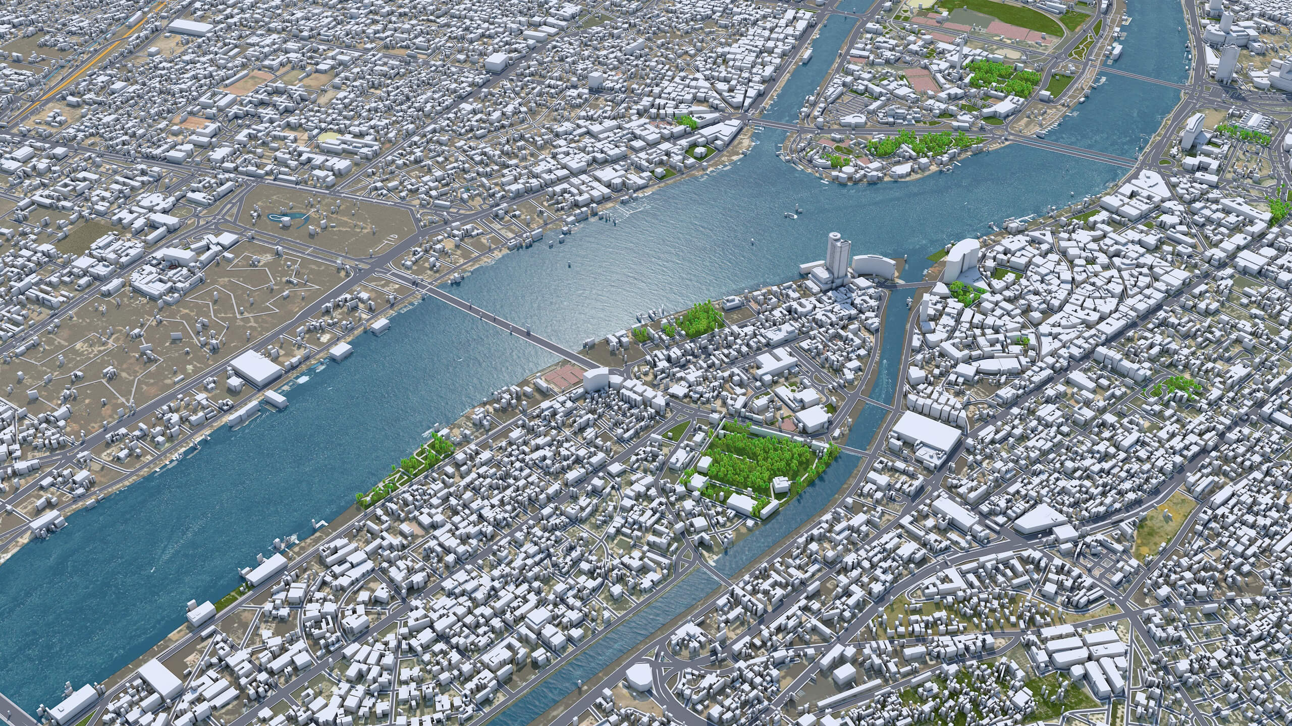 Cairo Downtown City Egypt 10km - 3D Model by 3dstudio