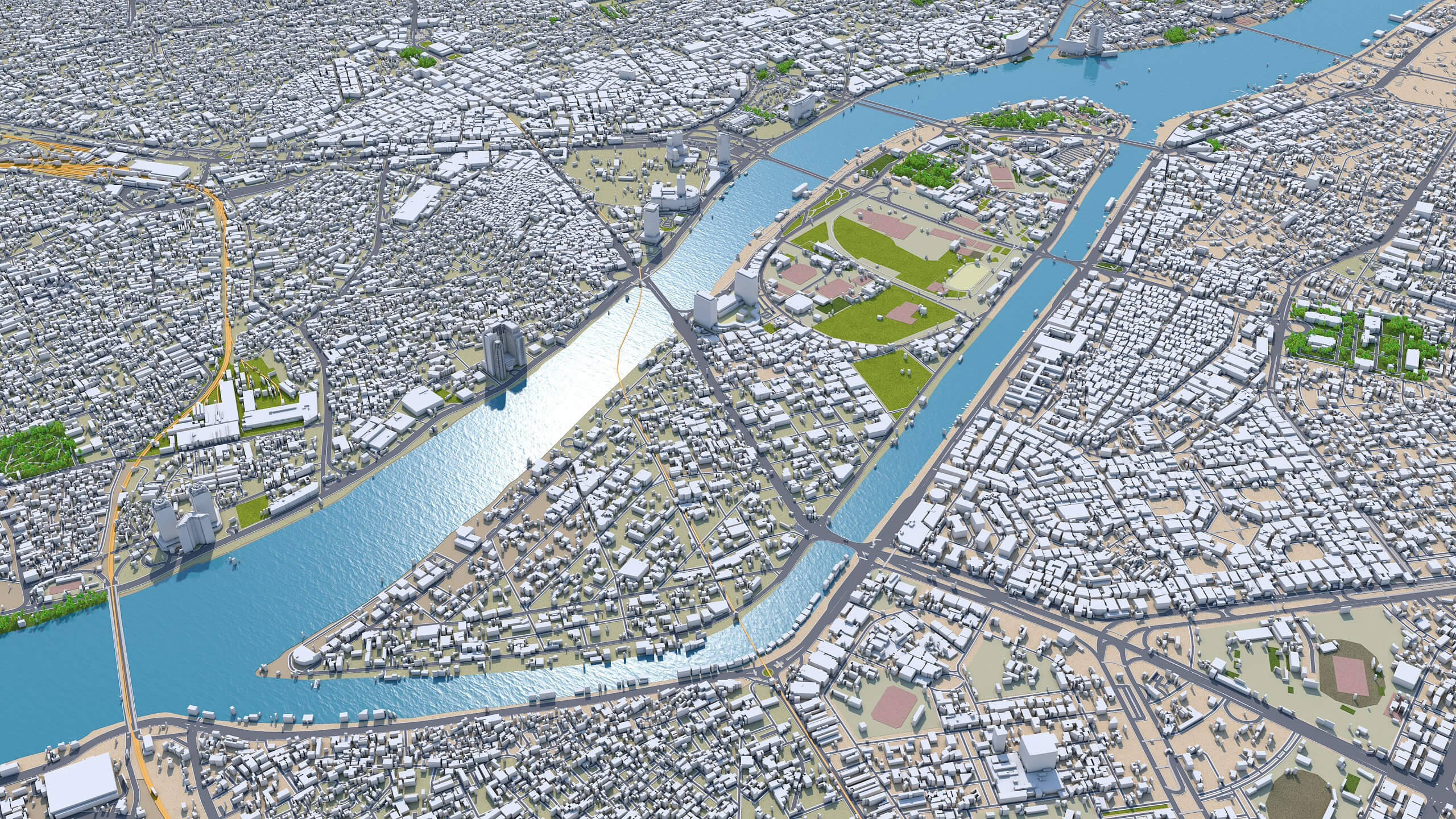 Cairo Downtown City Egypt 10km - 3D Model by 3dstudio