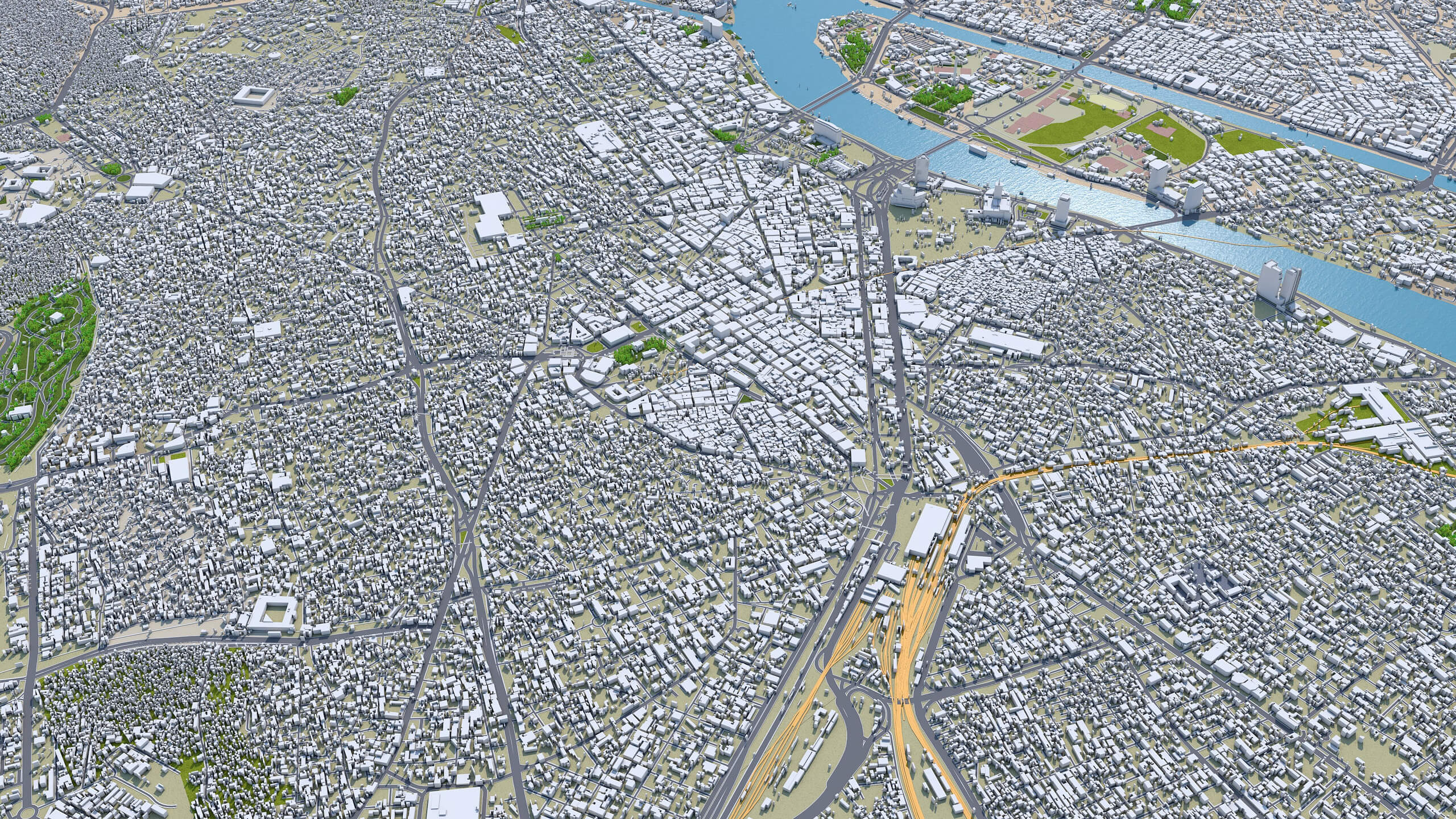 Cairo Downtown City Egypt 10km - 3D Model by 3dstudio