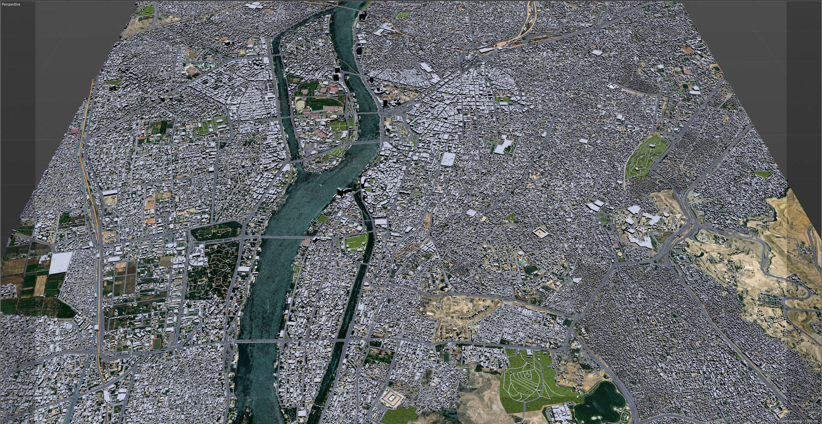Cairo Downtown City Egypt 10km - 3D Model by 3dstudio