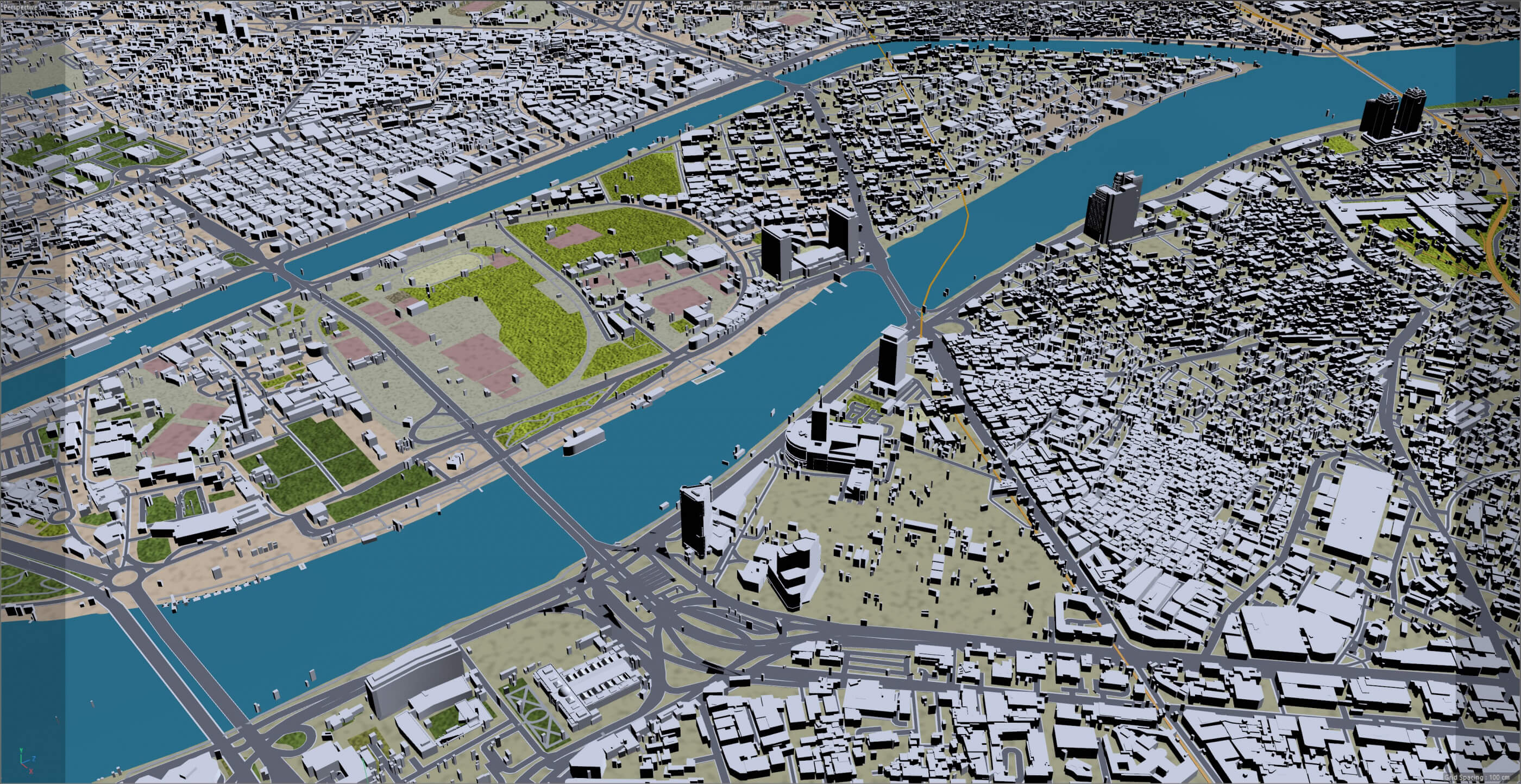 Cairo Downtown City Egypt 10km - 3D Model by 3dstudio
