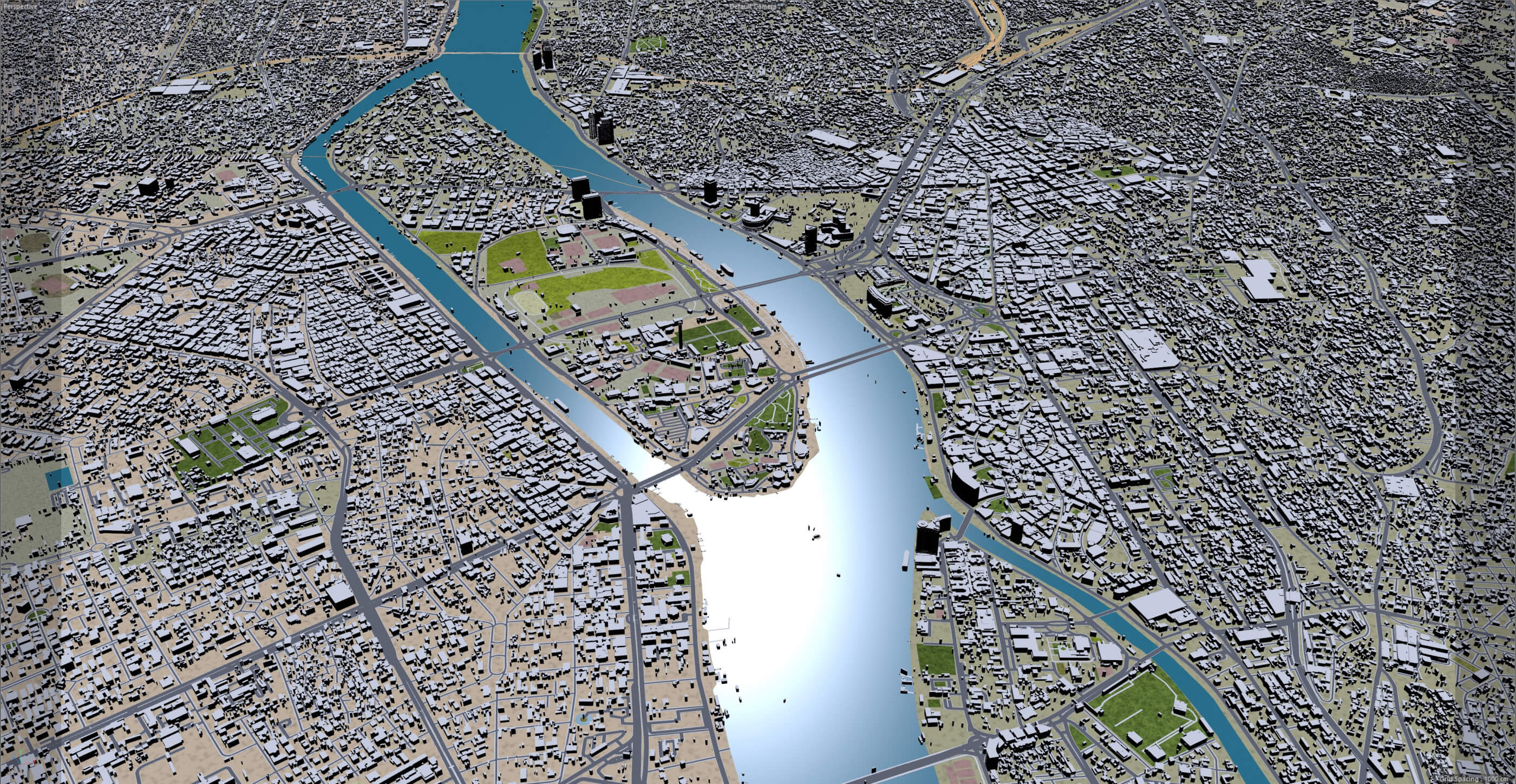 Cairo, Egypt 130km - 3D Model by 3dstudio