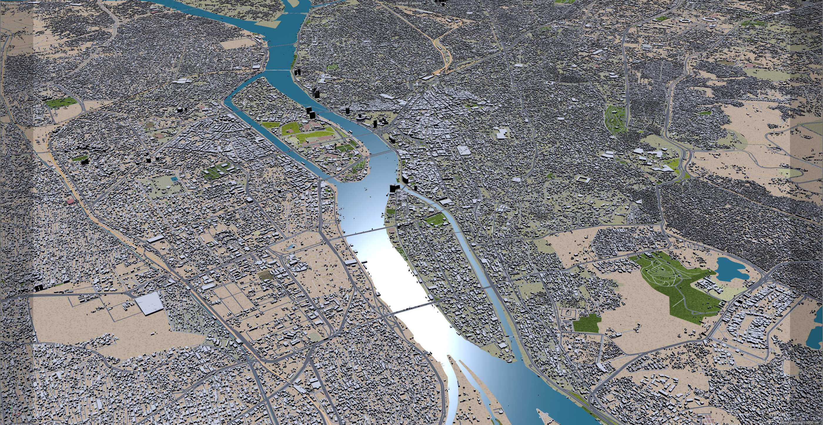 Cairo, Egypt 130km - 3D Model by 3dstudio