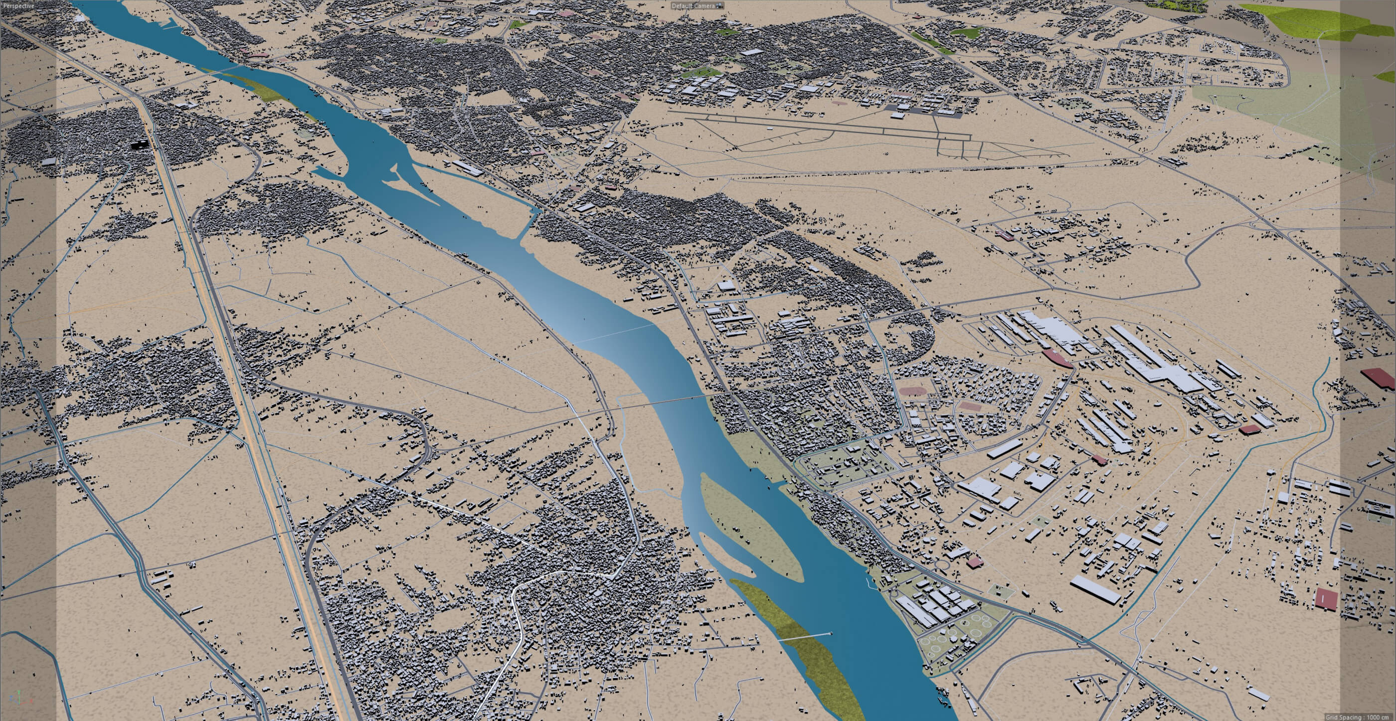 Cairo, Egypt 130km - 3D Model by 3dstudio