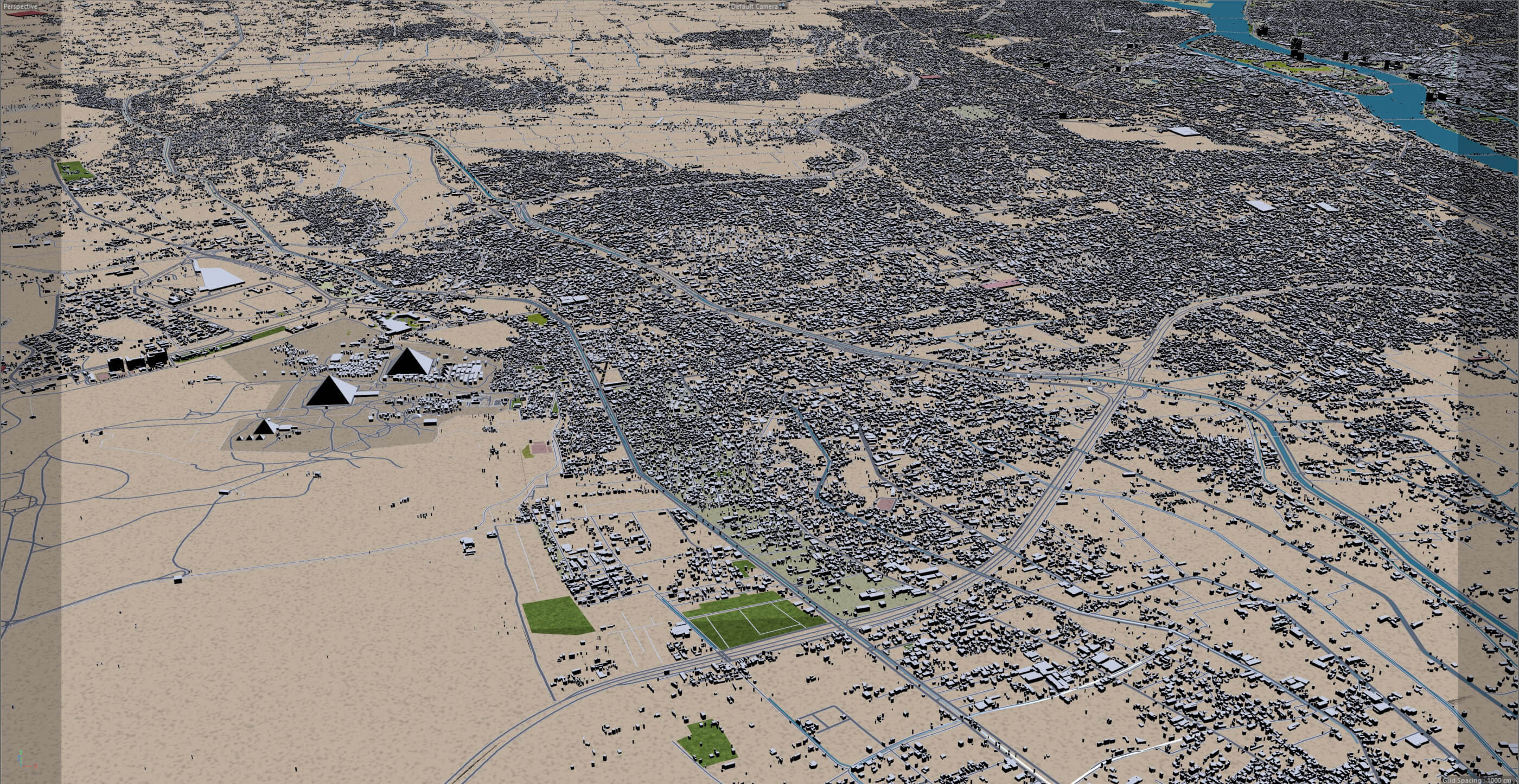 Cairo, Egypt 130km - 3D Model by 3dstudio