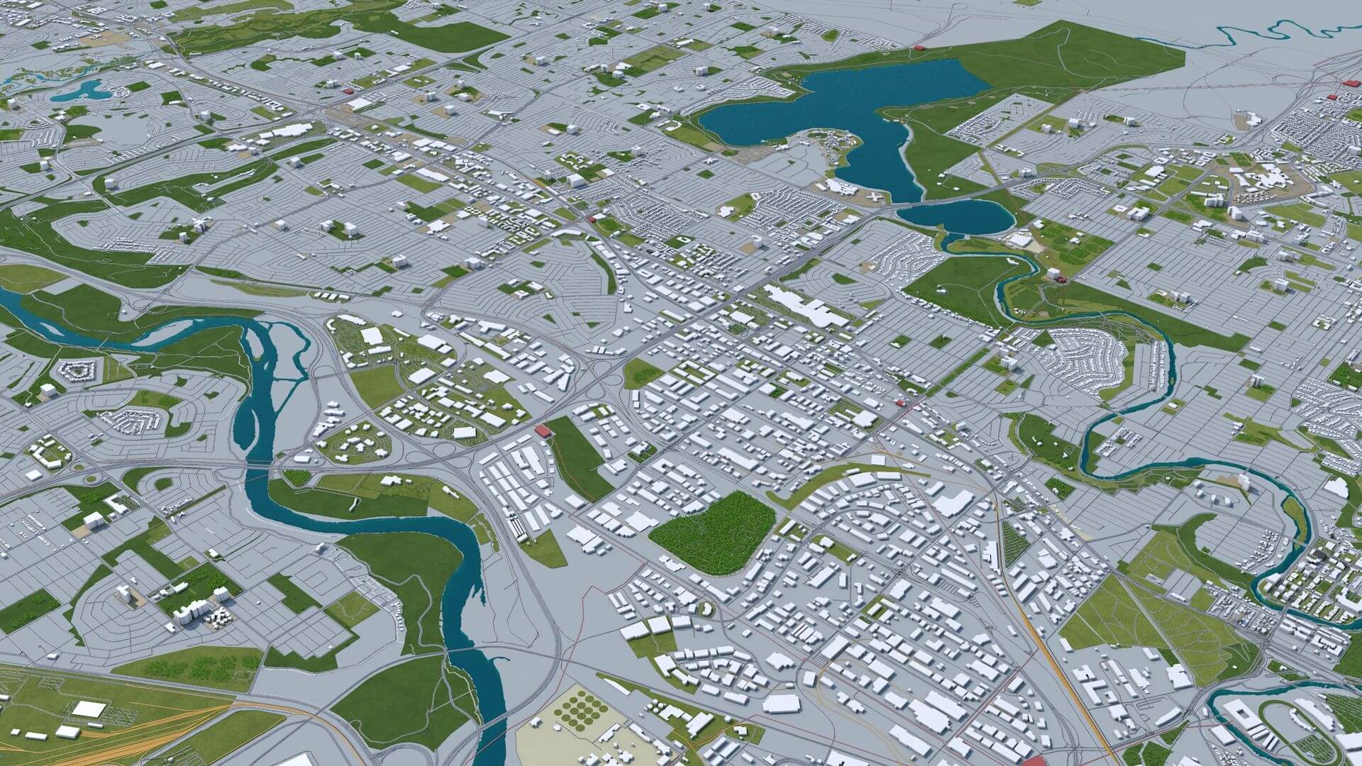 Calgary Canada 60km - 3D Model by 3dstudio