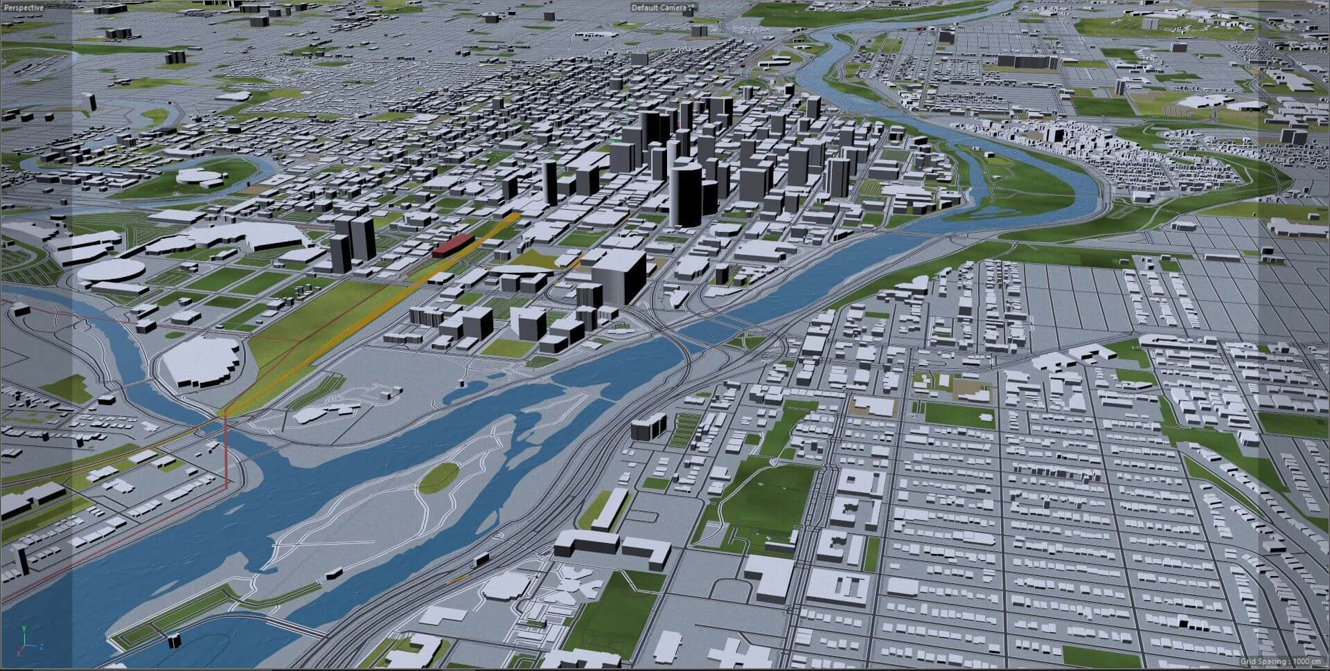 Calgary Canada 60km - 3D Model by 3dstudio