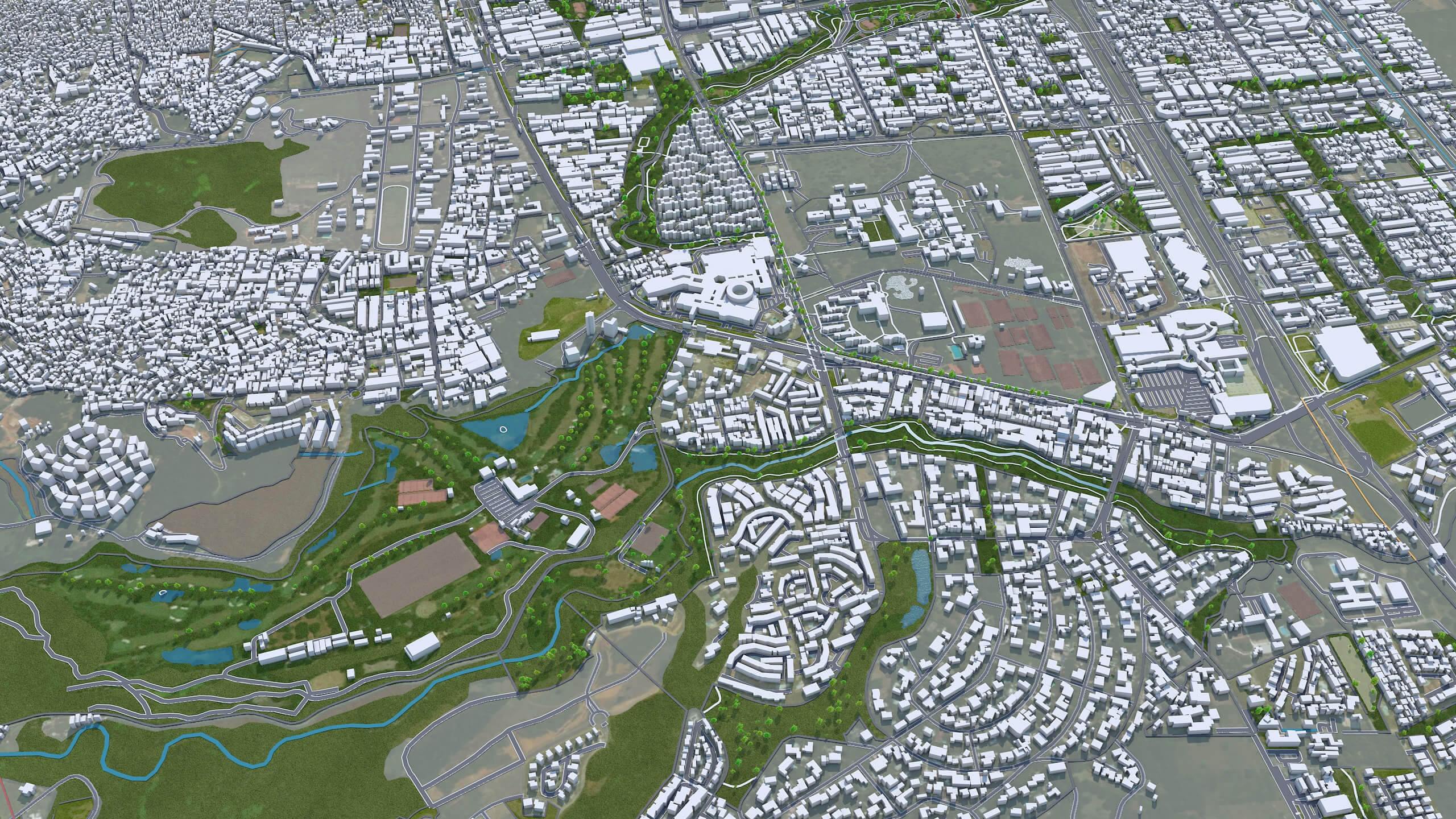 Cali City Colombia 3D Model 30km by 3dstudio