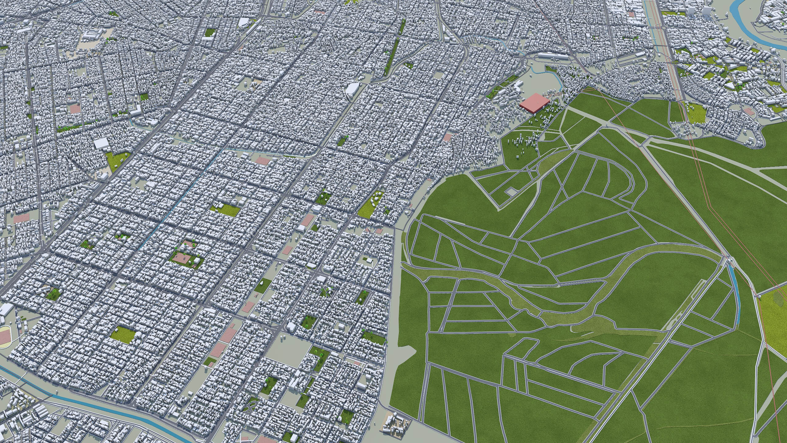 Cali City Colombia 3D Model 30km by 3dstudio