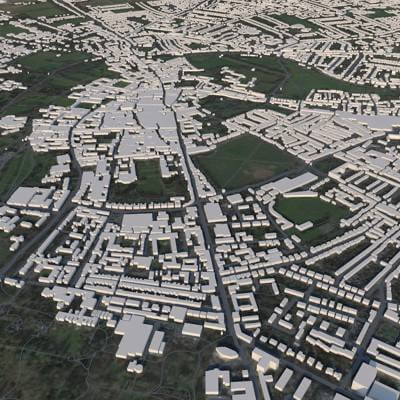 Cambridge England - 3D Model by 3dstudio