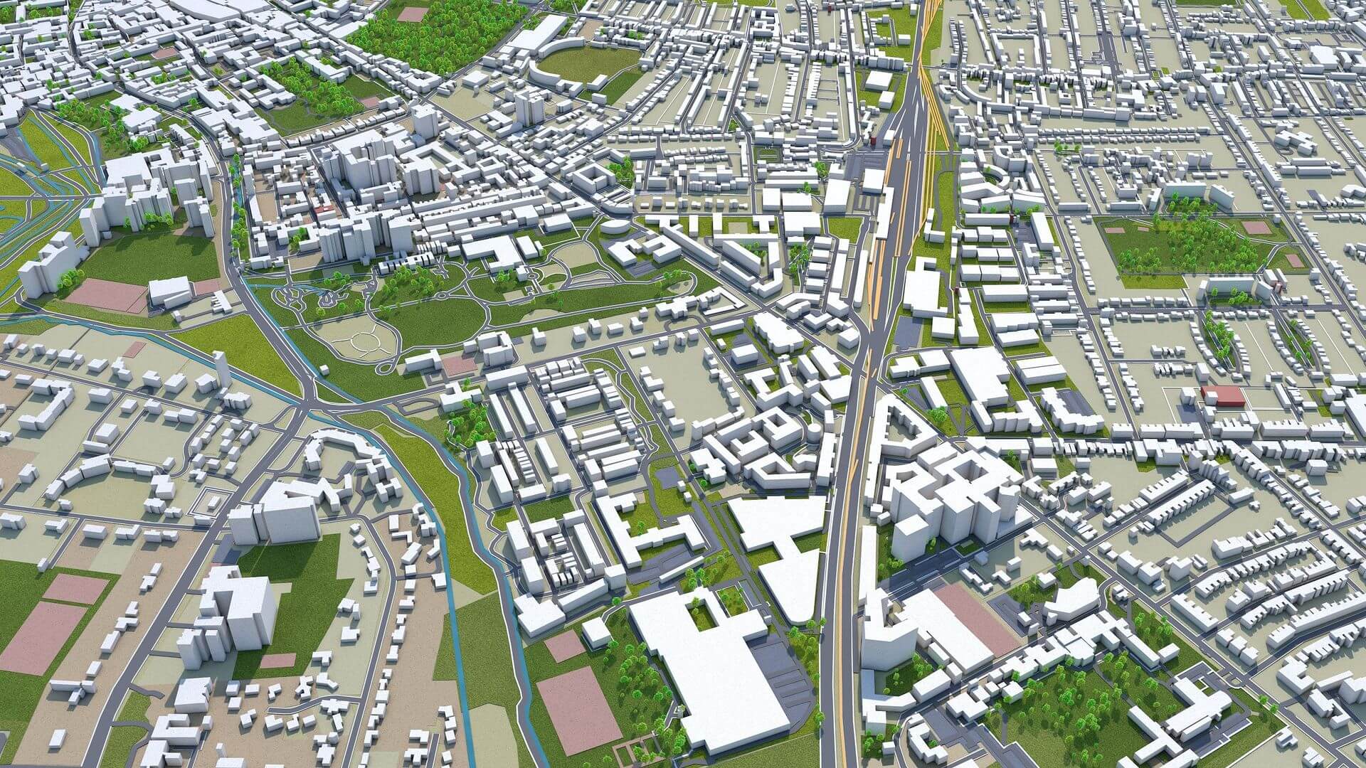 Cambridge UK 20km - 3D Model by 3dstudio