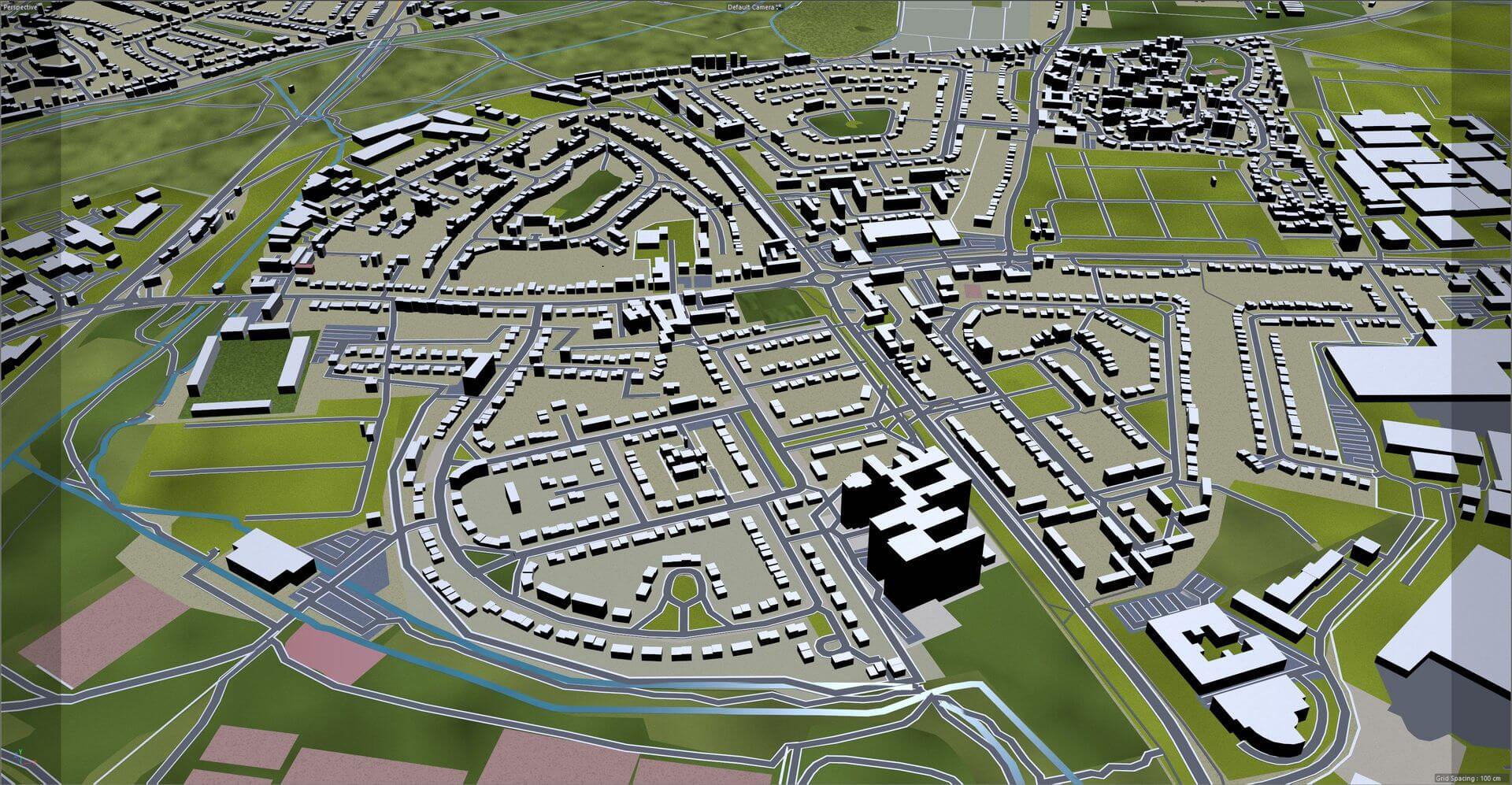 Cambridge UK 20km - 3D Model by 3dstudio