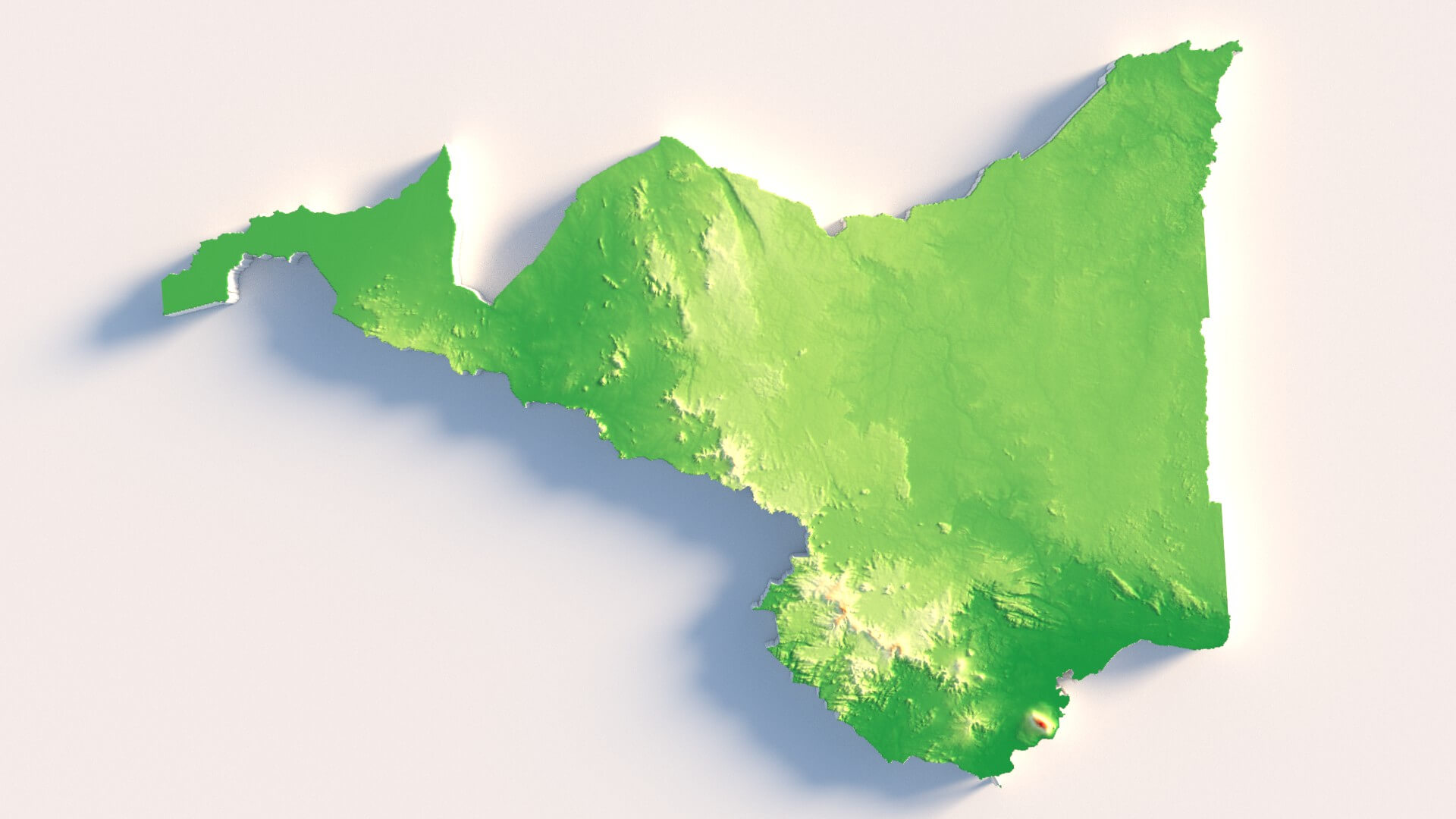 Cameroon Terrain Map - 3D Model by 3dstudio