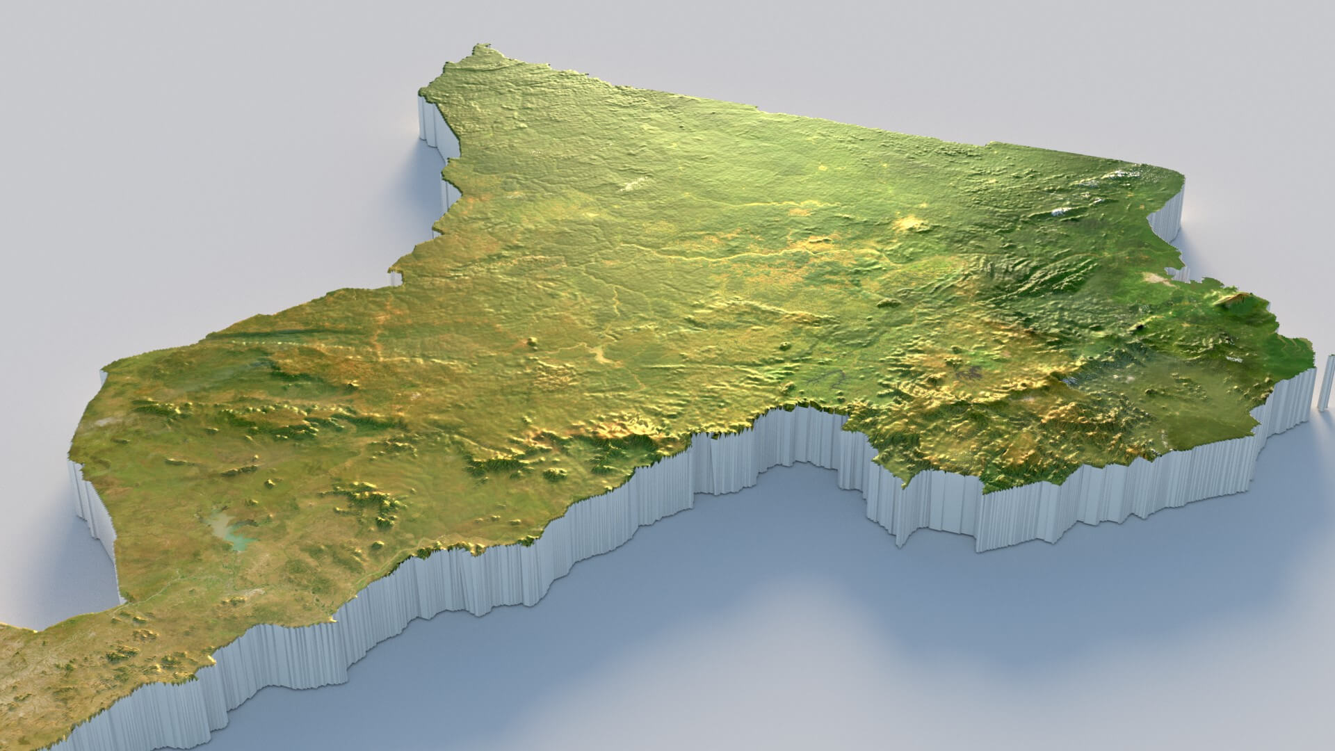 Cameroon Terrain Map - 3D Model by 3dstudio