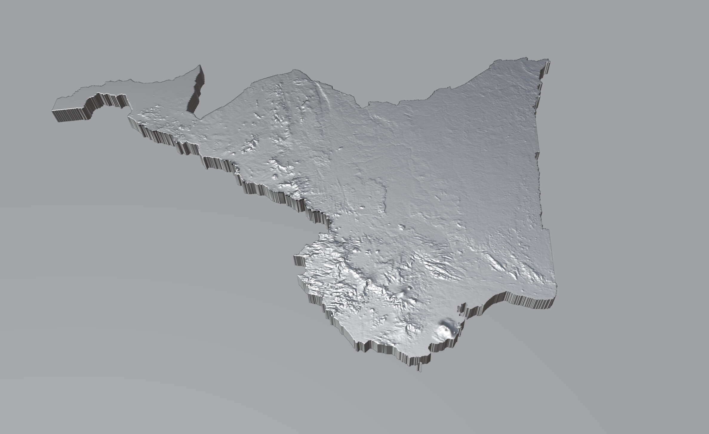 Cameroon Terrain Map - 3D Model by 3dstudio