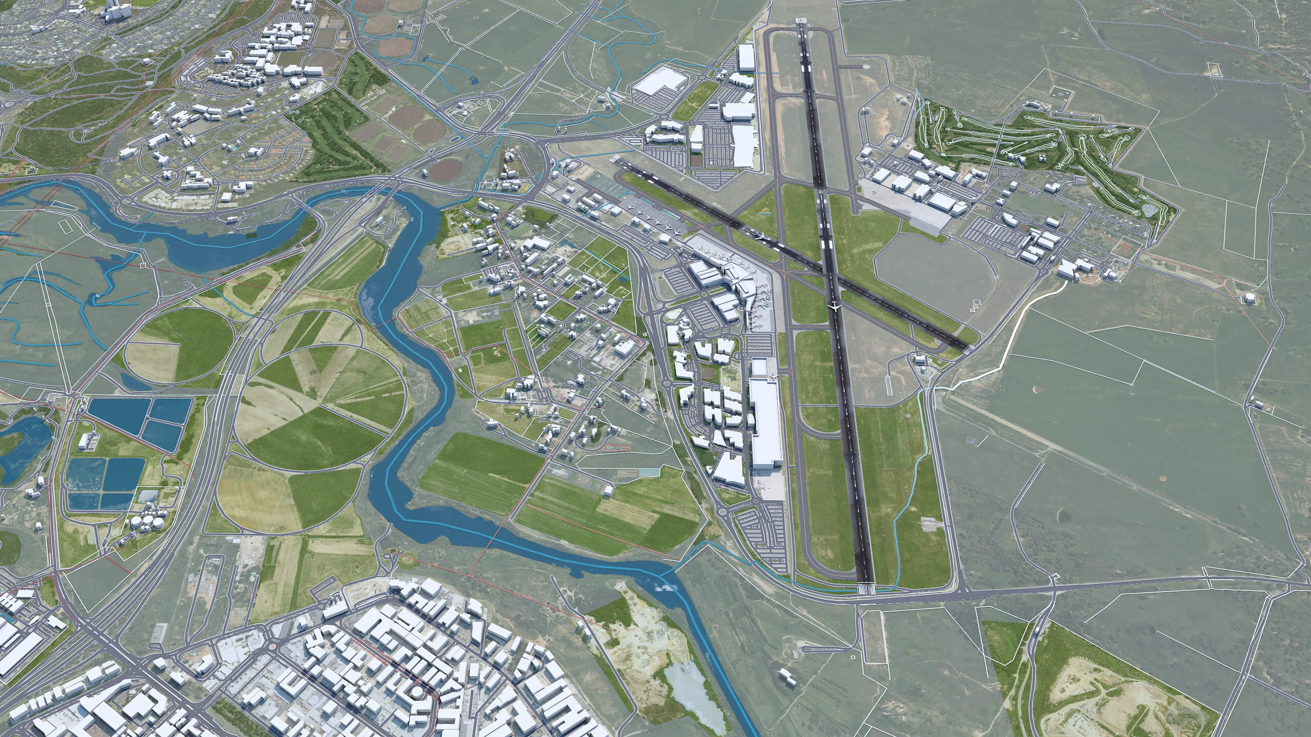 Canberra Airport - 3D Model by 3dstudio