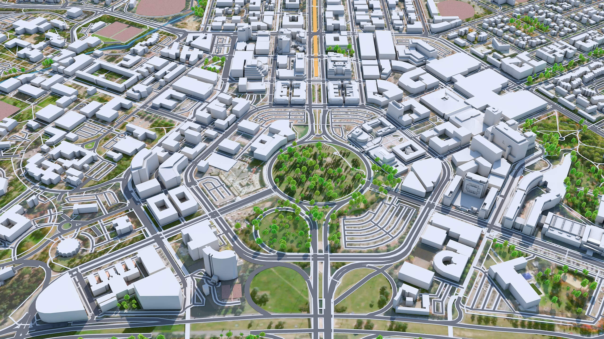 Canberra Australia 50km - 3D Model by 3dstudio