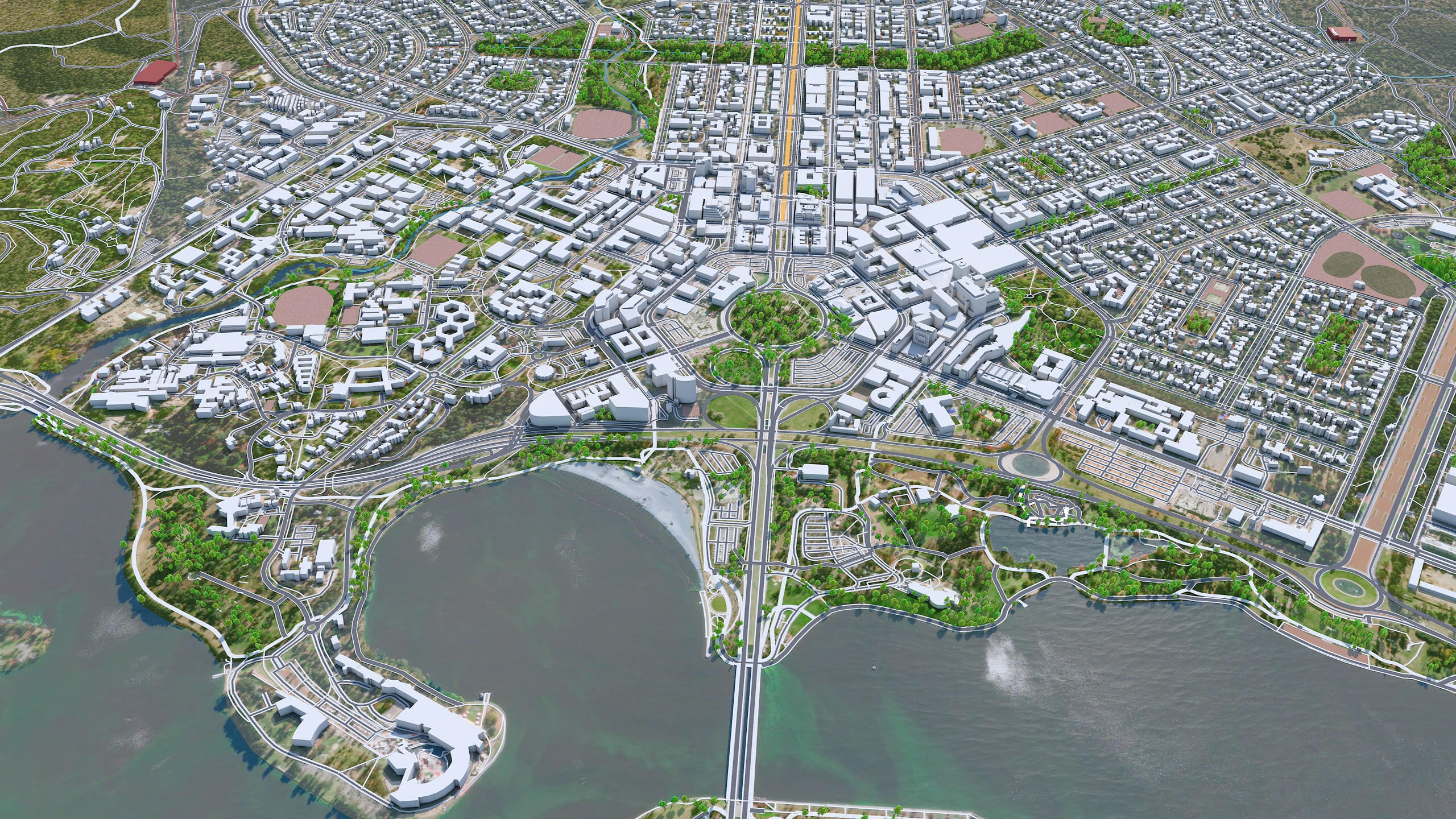 Canberra Australia 50km - 3D Model by 3dstudio