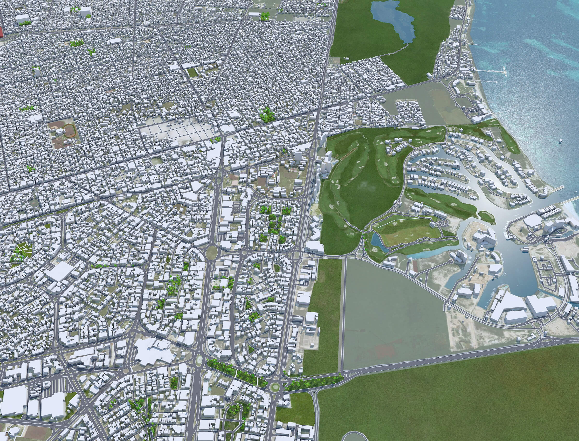 Cancun Quintana Roo Mexico 3D Model 30km by 3dstudio