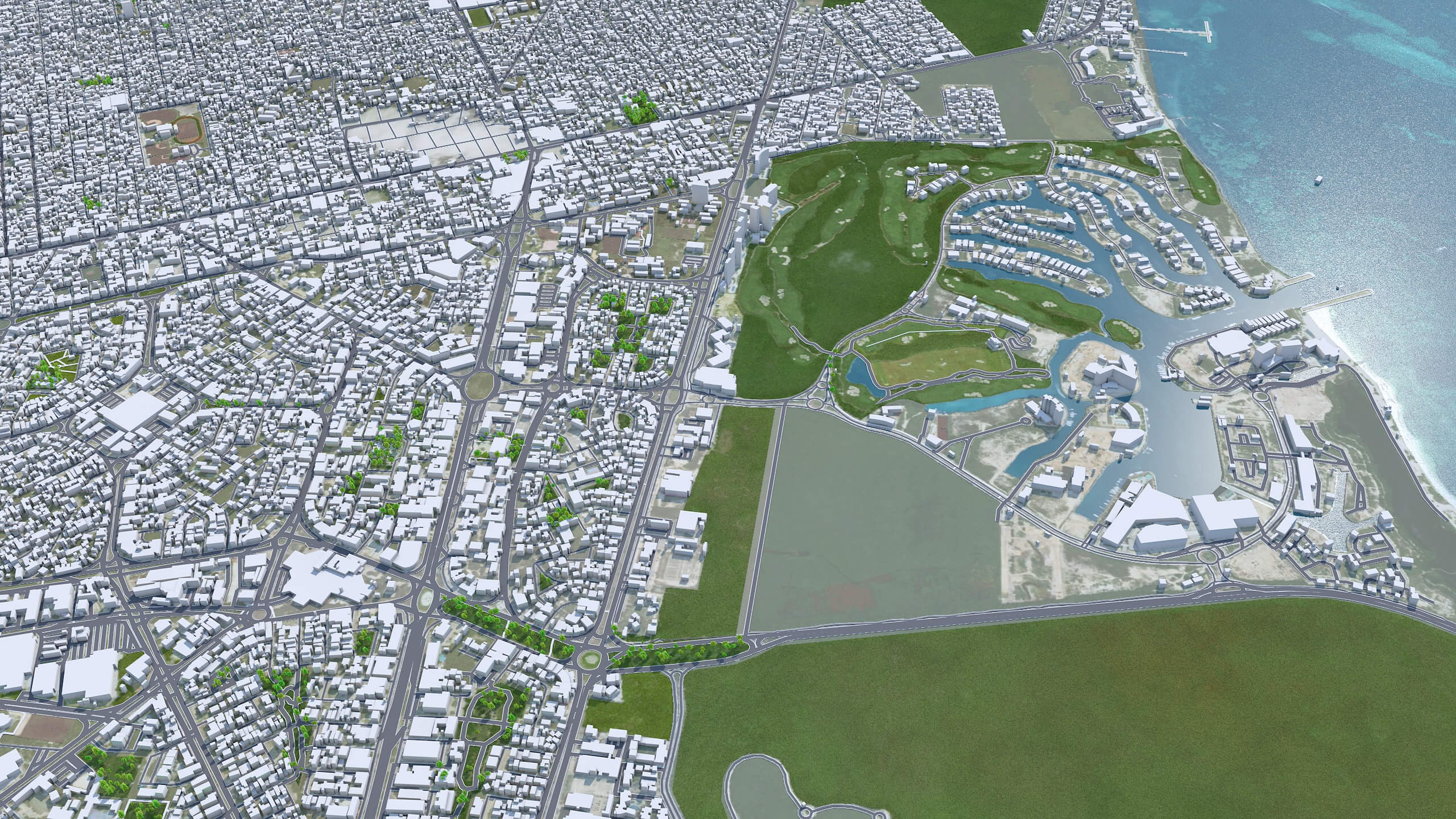 Cancun Quintana Roo Mexico 3D Model 30km by 3dstudio