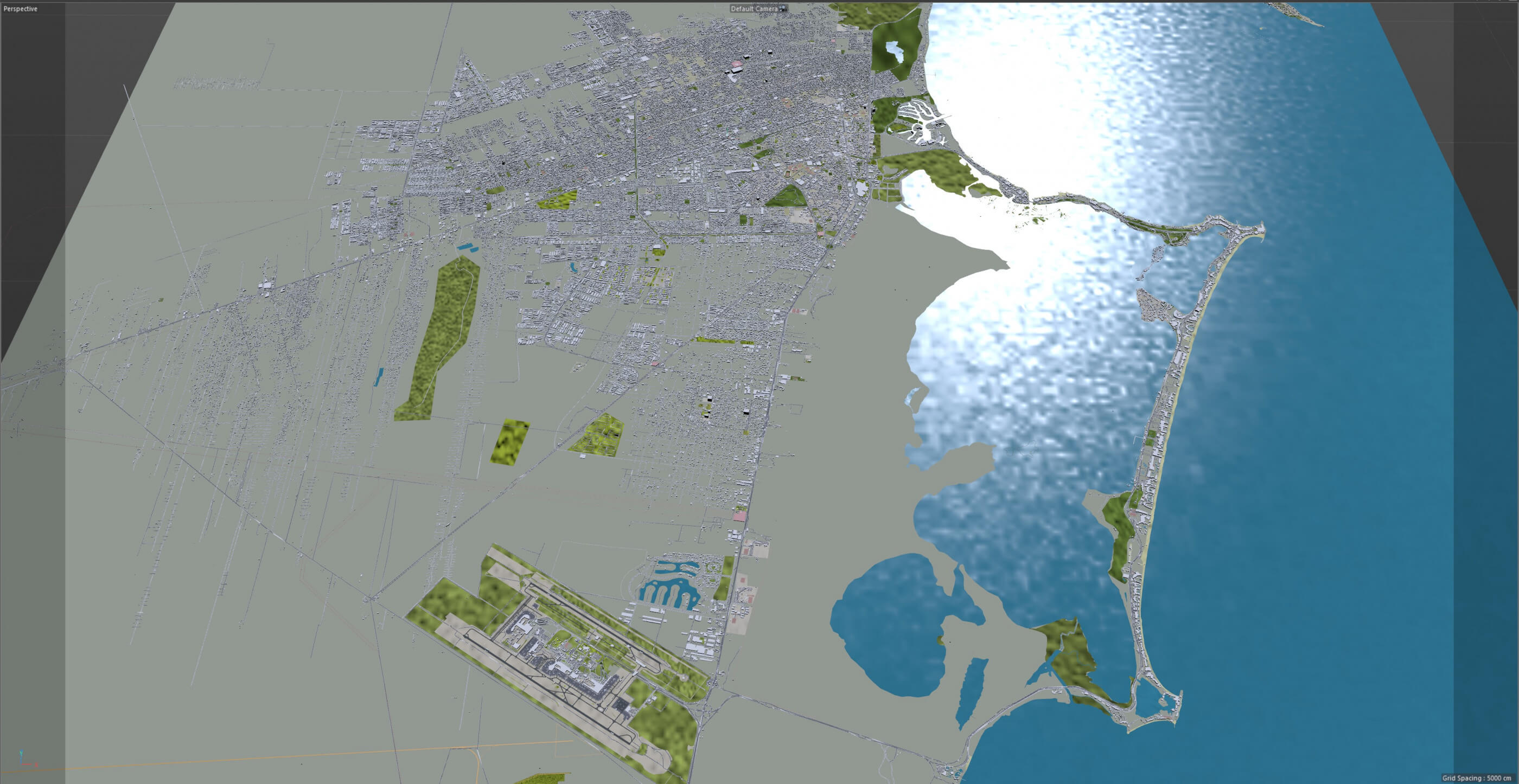 Cancun Quintana Roo Mexico 3D Model 30km by 3dstudio