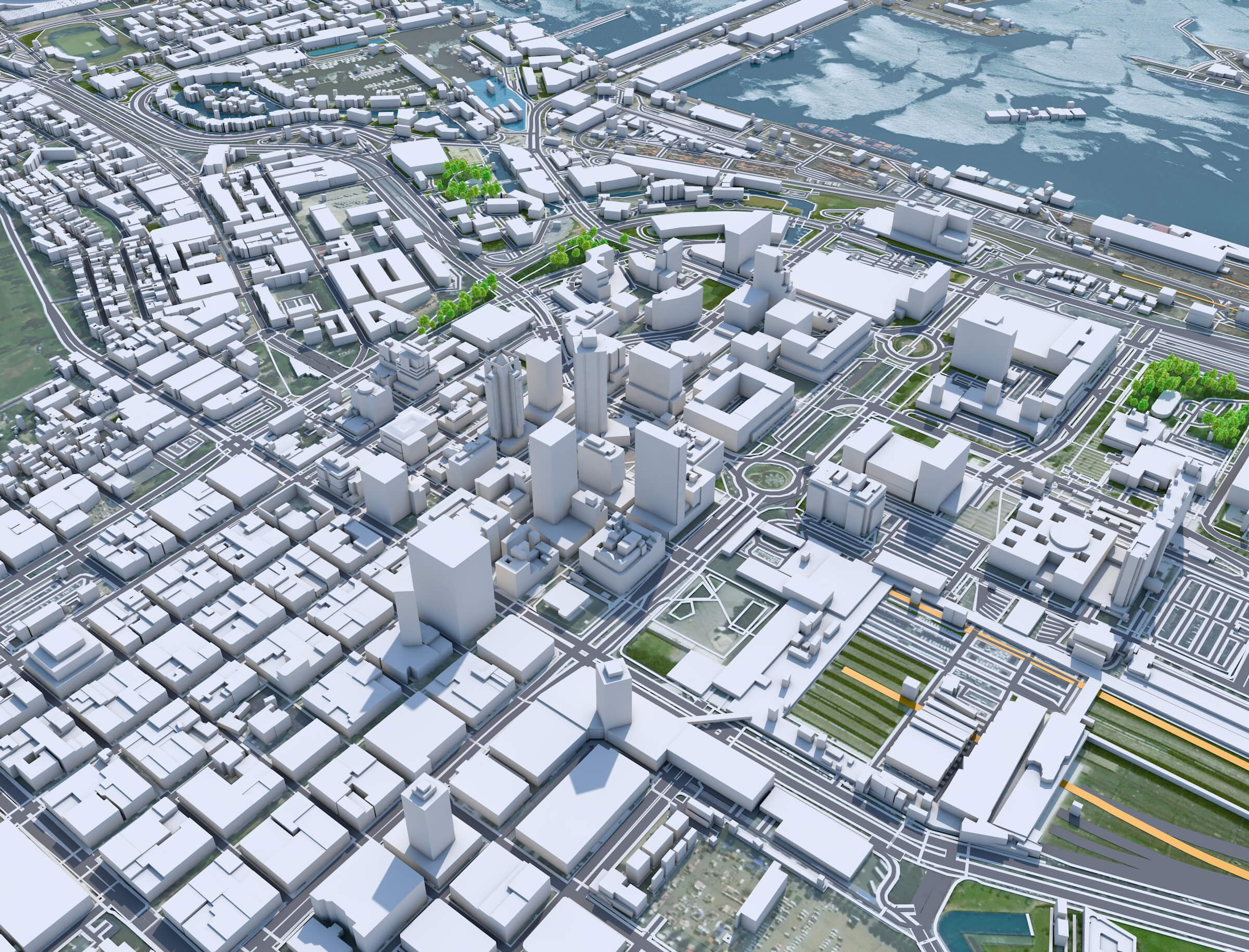 Cape Town City South Africa 40km - 3D Model by 3dstudio