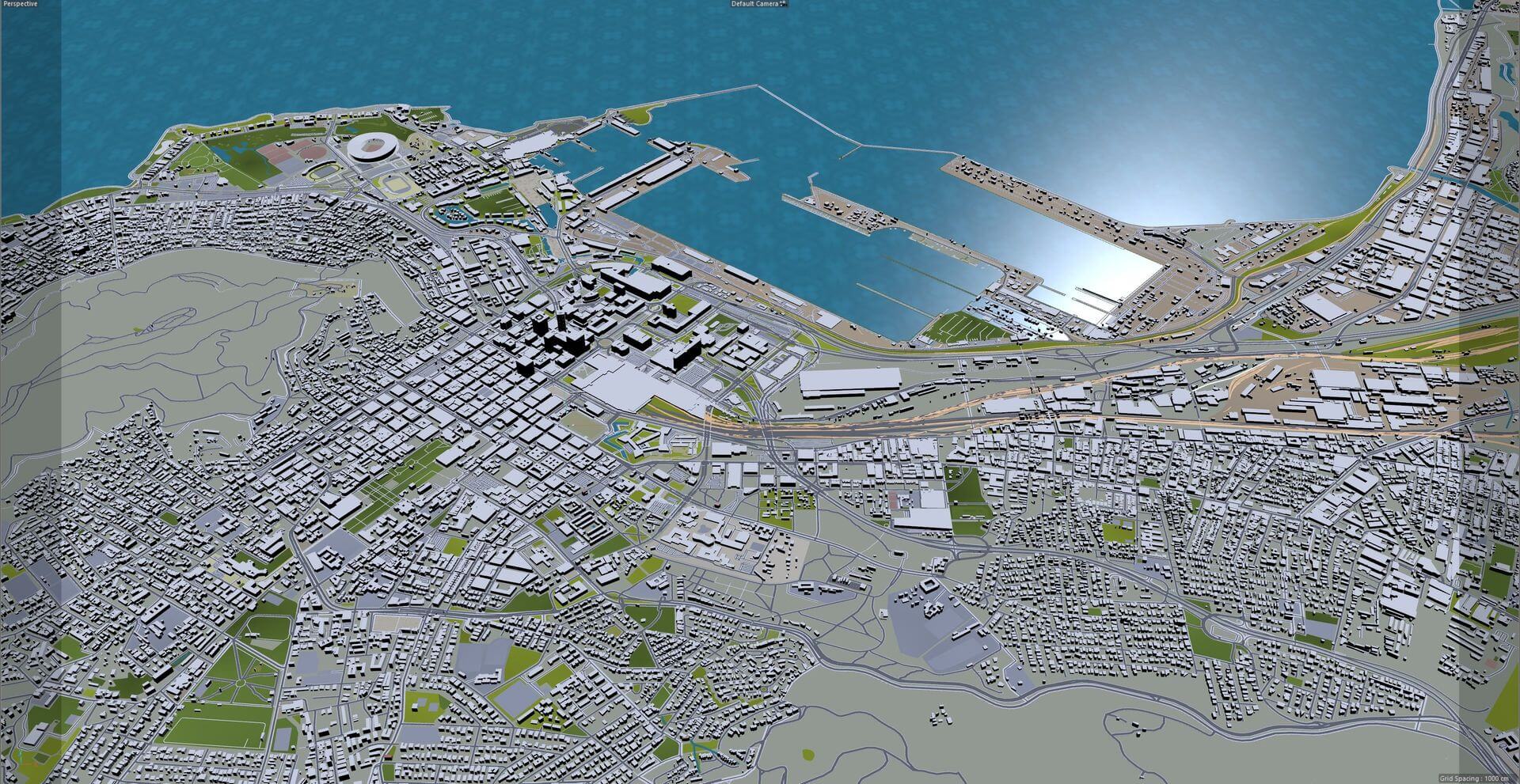Cape Town, South Africa 110km - 3D Model by 3dstudio