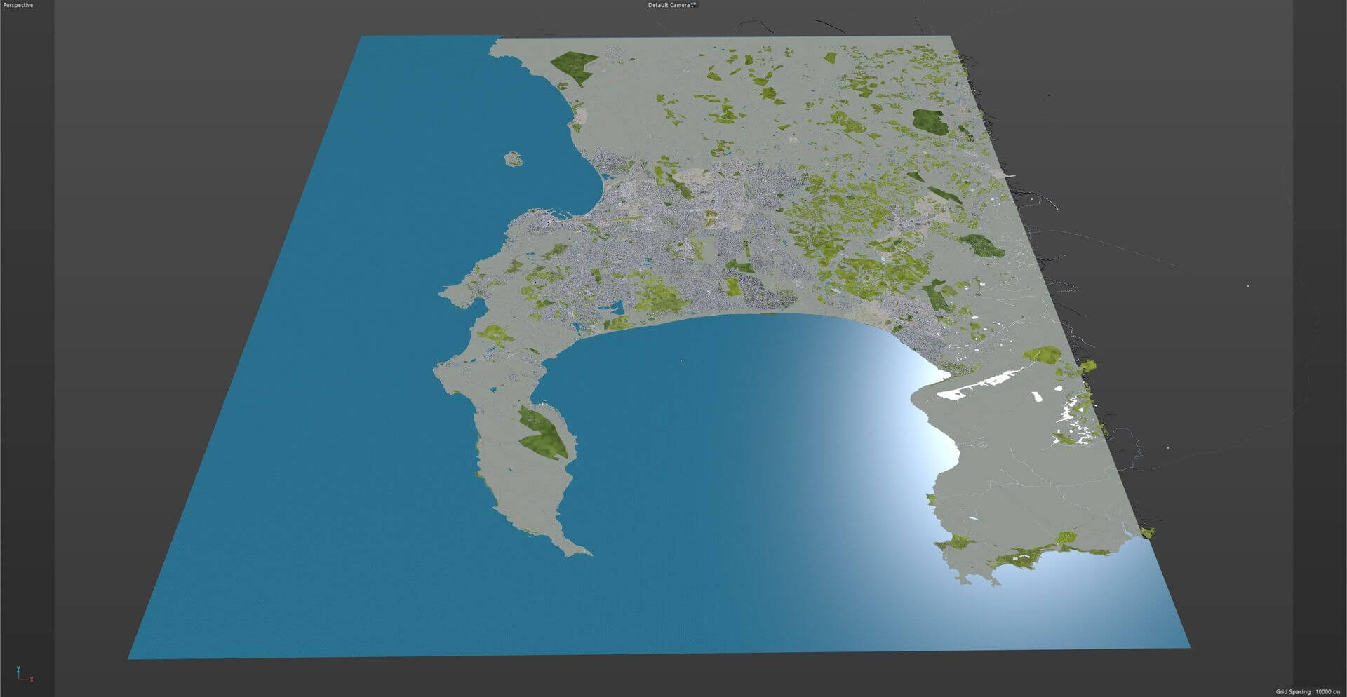 Cape Town, South Africa 110km - 3D Model by 3dstudio