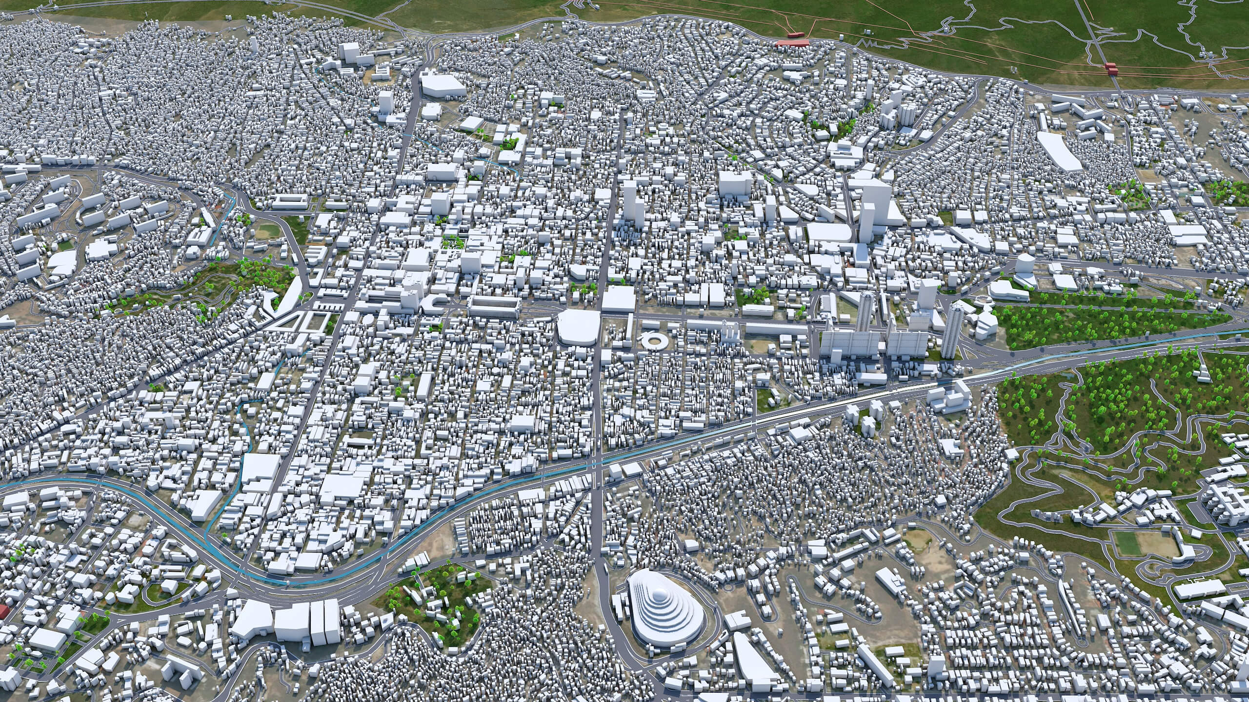 Caracas City Venezuela 40km - 3D Model by 3dstudio