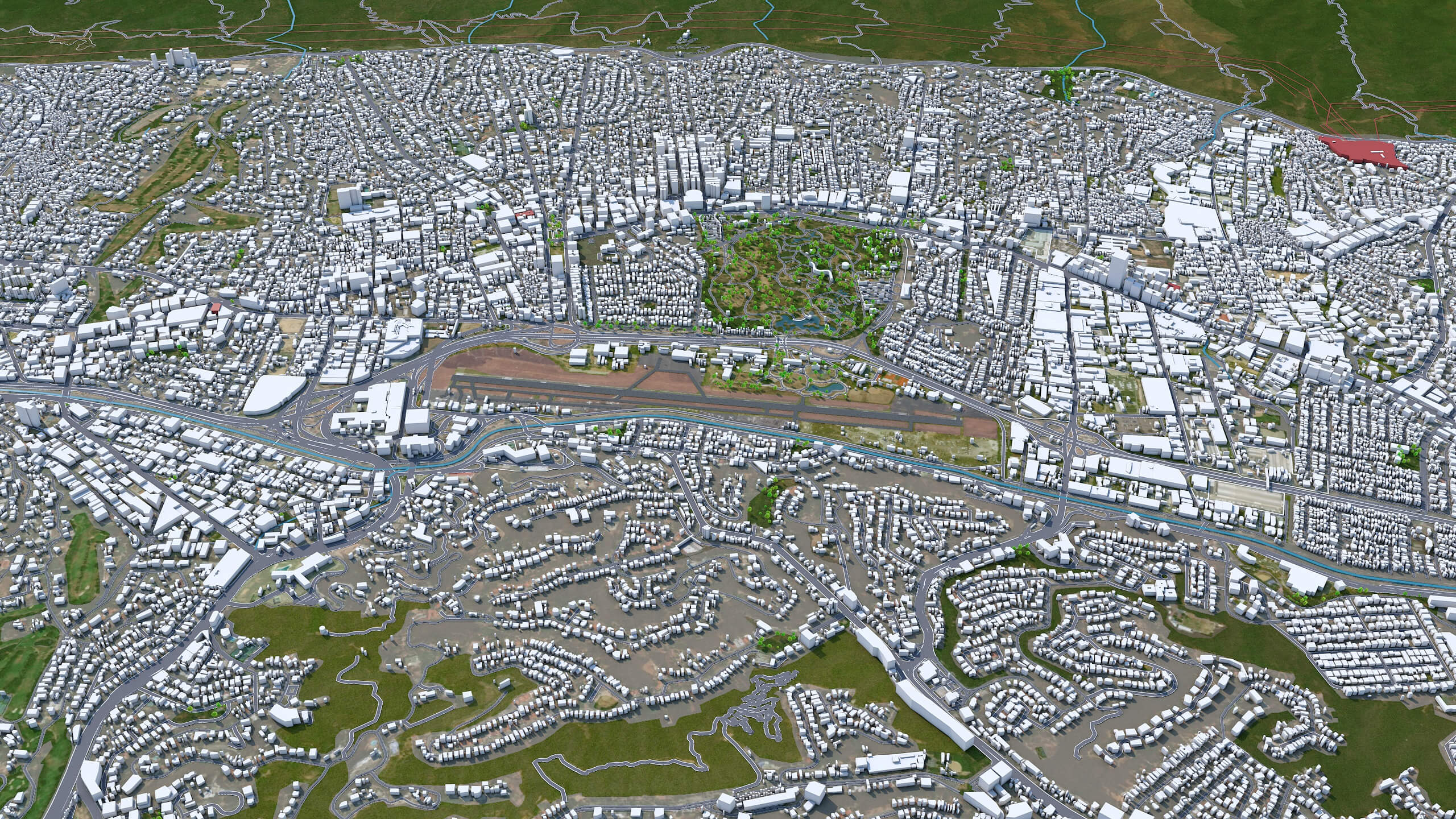 Caracas City Venezuela 40km - 3D Model by 3dstudio