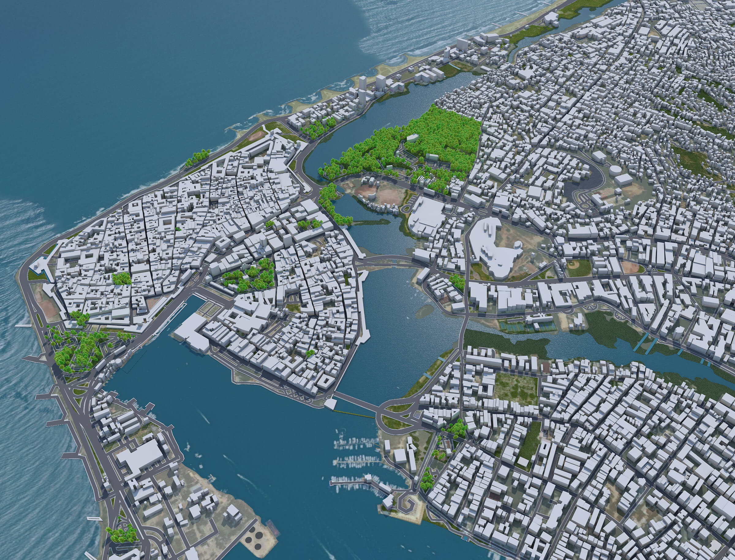 Cartagena City Bolivar Colombia 3D Model 22km by 3dstudio