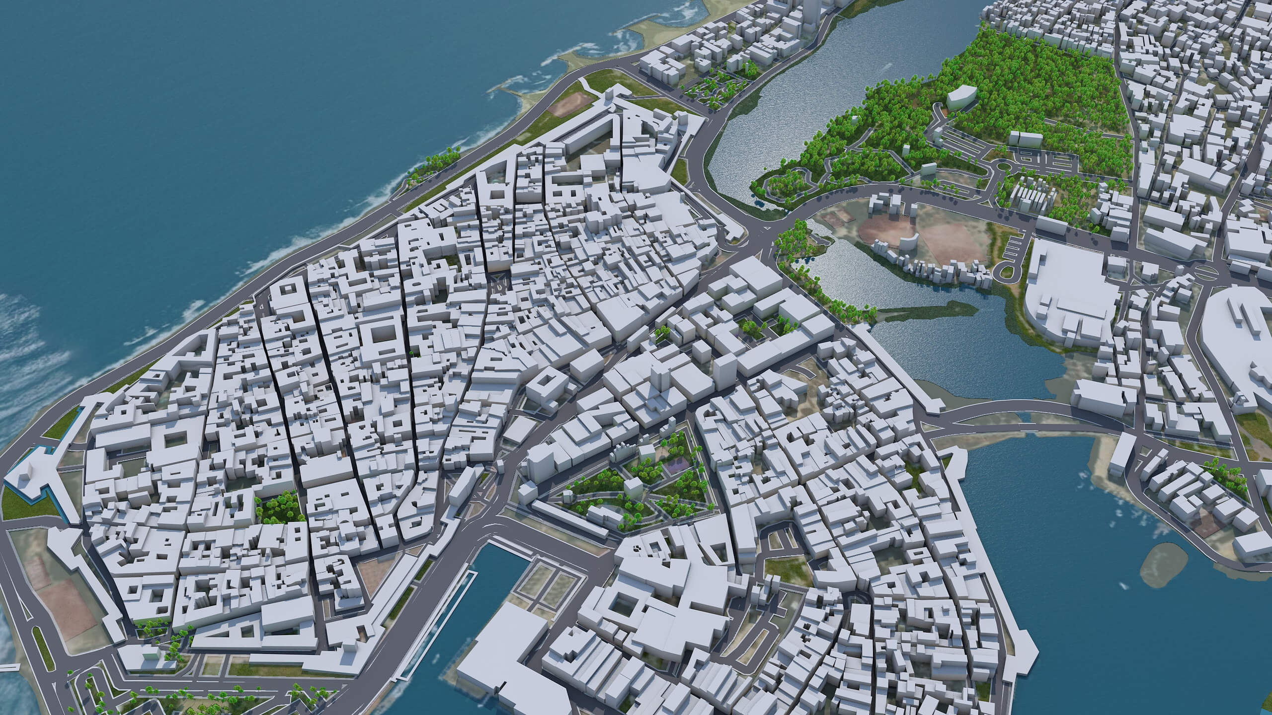 Cartagena City Bolivar Colombia 3D Model 22km by 3dstudio