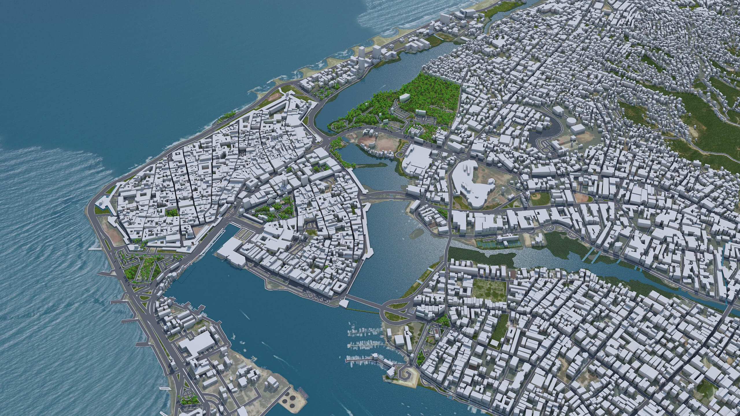 Cartagena City Bolivar Colombia 3D Model 22km by 3dstudio