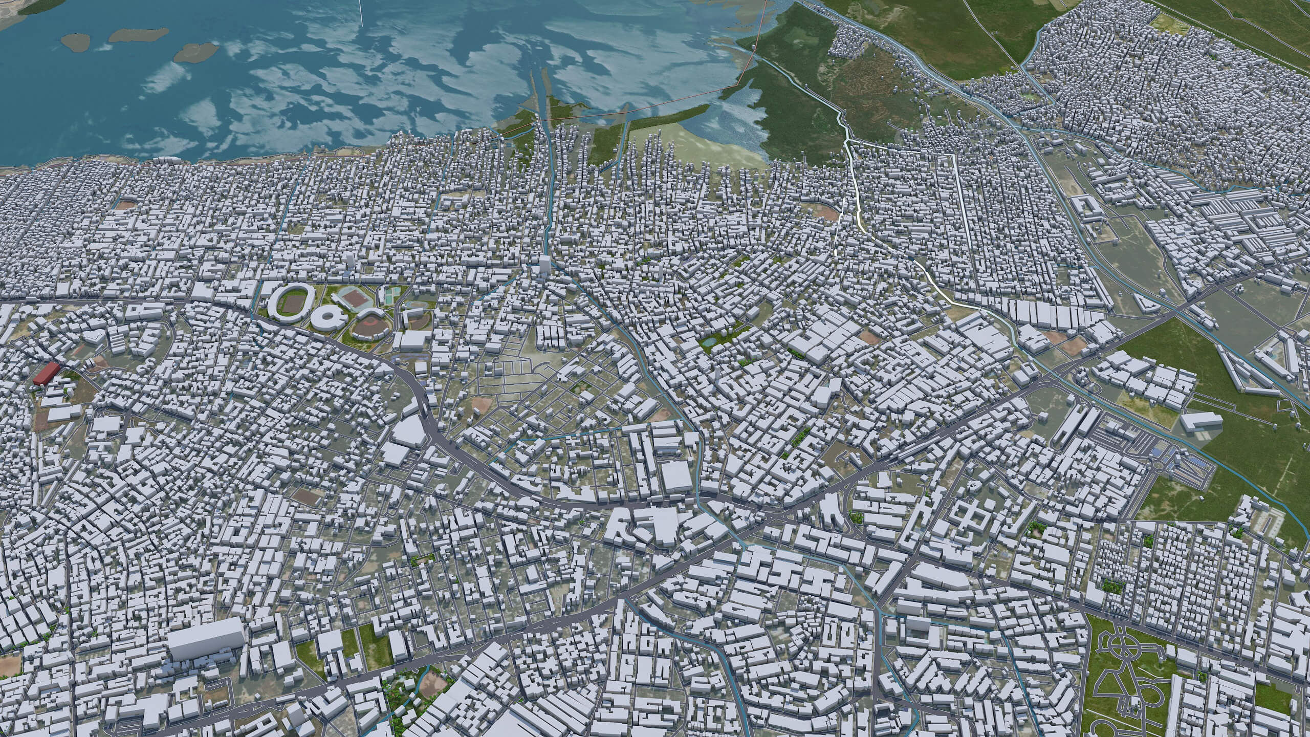 Cartagena City Bolivar Colombia 3D Model 22km by 3dstudio