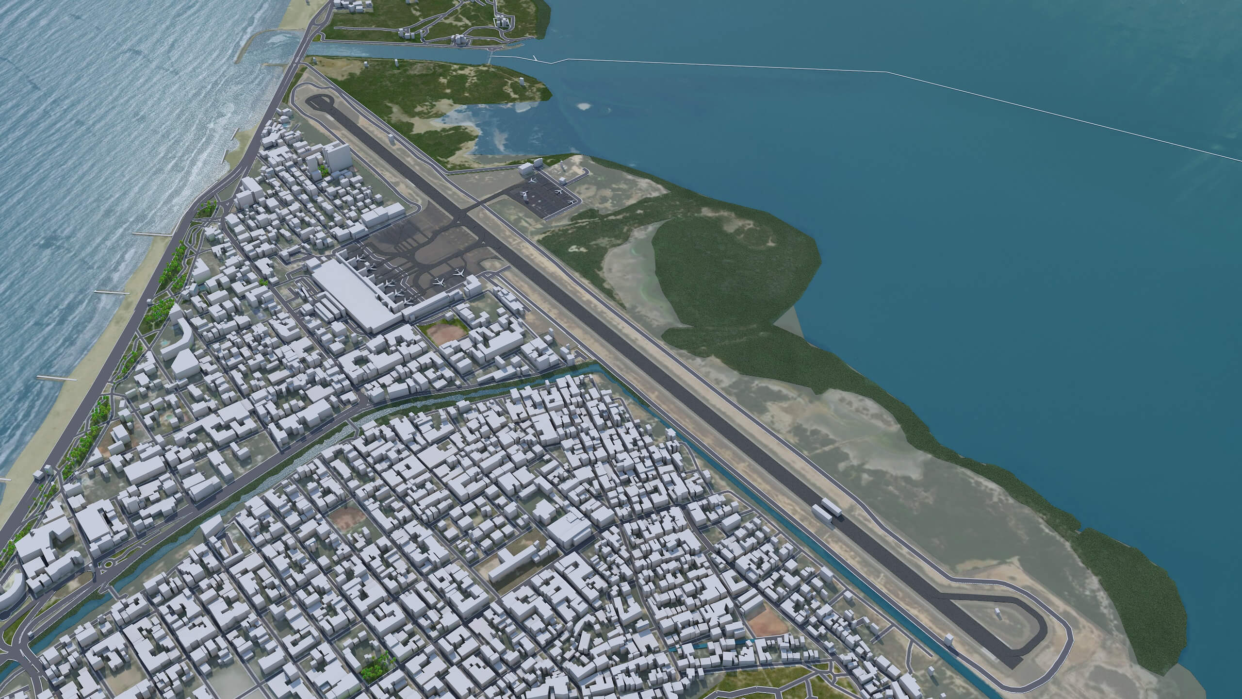 Cartagena City Bolivar Colombia 3D Model 22km by 3dstudio
