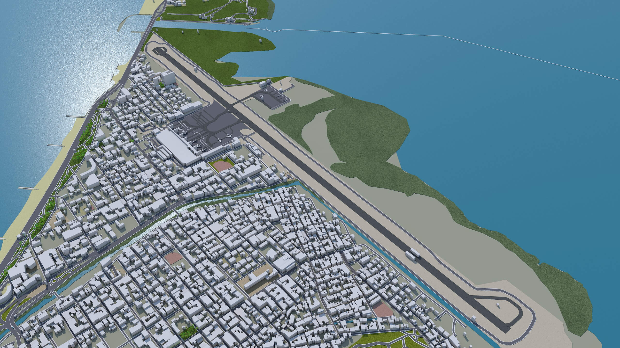 Cartagena City Bolivar Colombia 3D Model 22km by 3dstudio