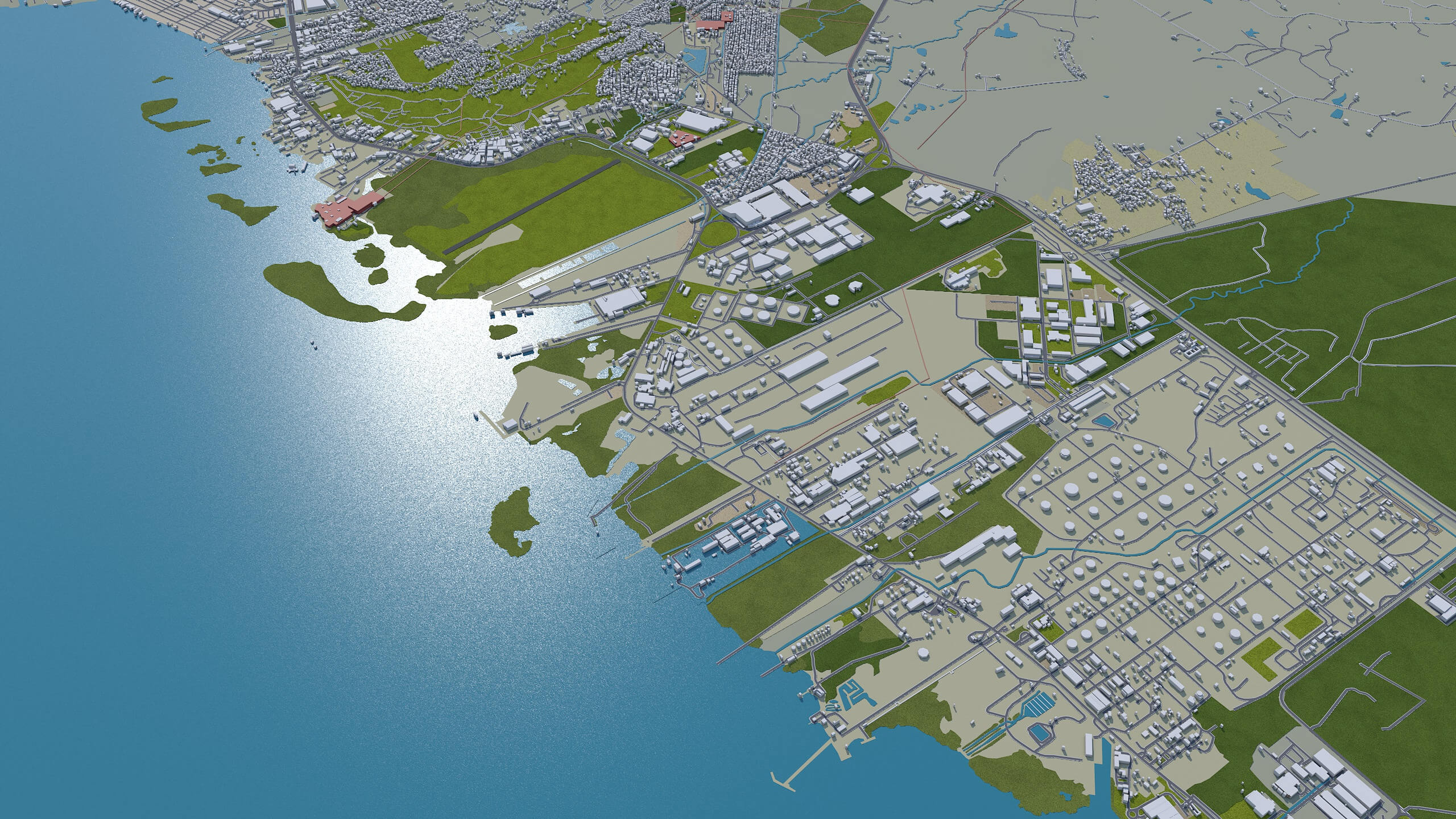 Cartagena City Bolivar Colombia 3D Model 22km by 3dstudio