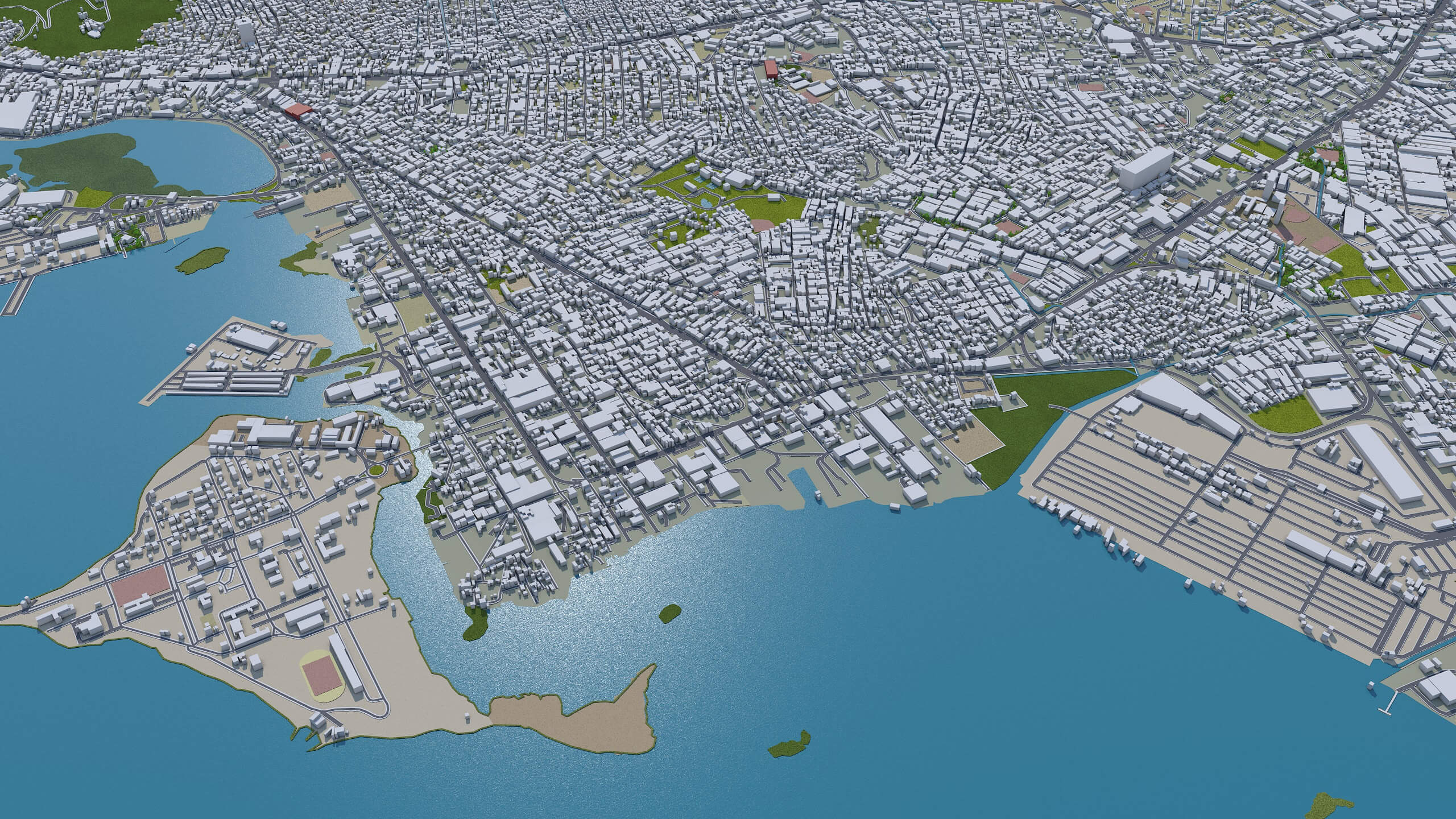 Cartagena City Bolivar Colombia 3D Model 22km by 3dstudio
