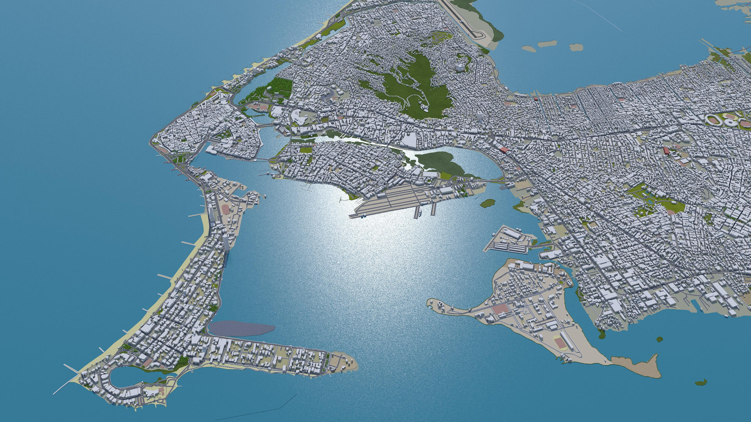 Cartagena City Bolivar Colombia 3D Model 22km by 3dstudio