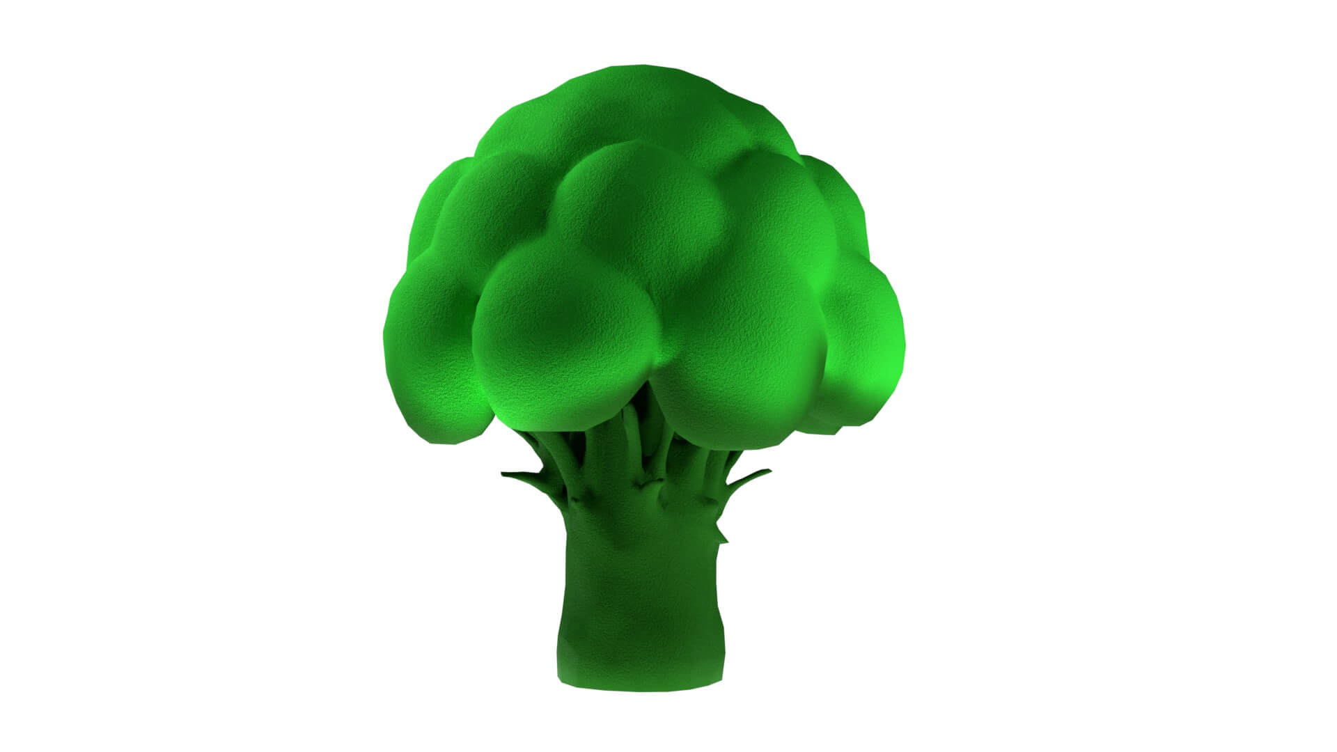 Cartoon Broccoli 1 - 3D Model by 3dstudio