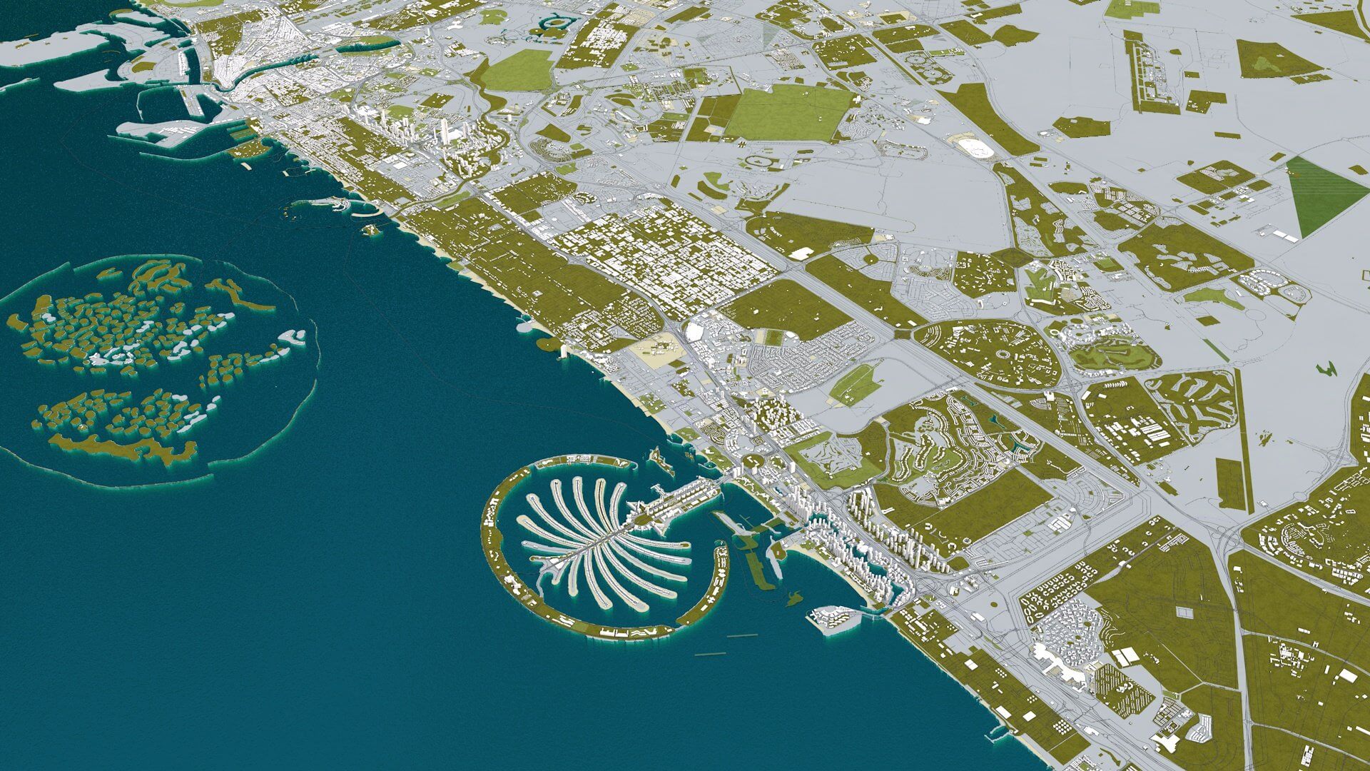 Dubai City - 3D Model by 3dstudio