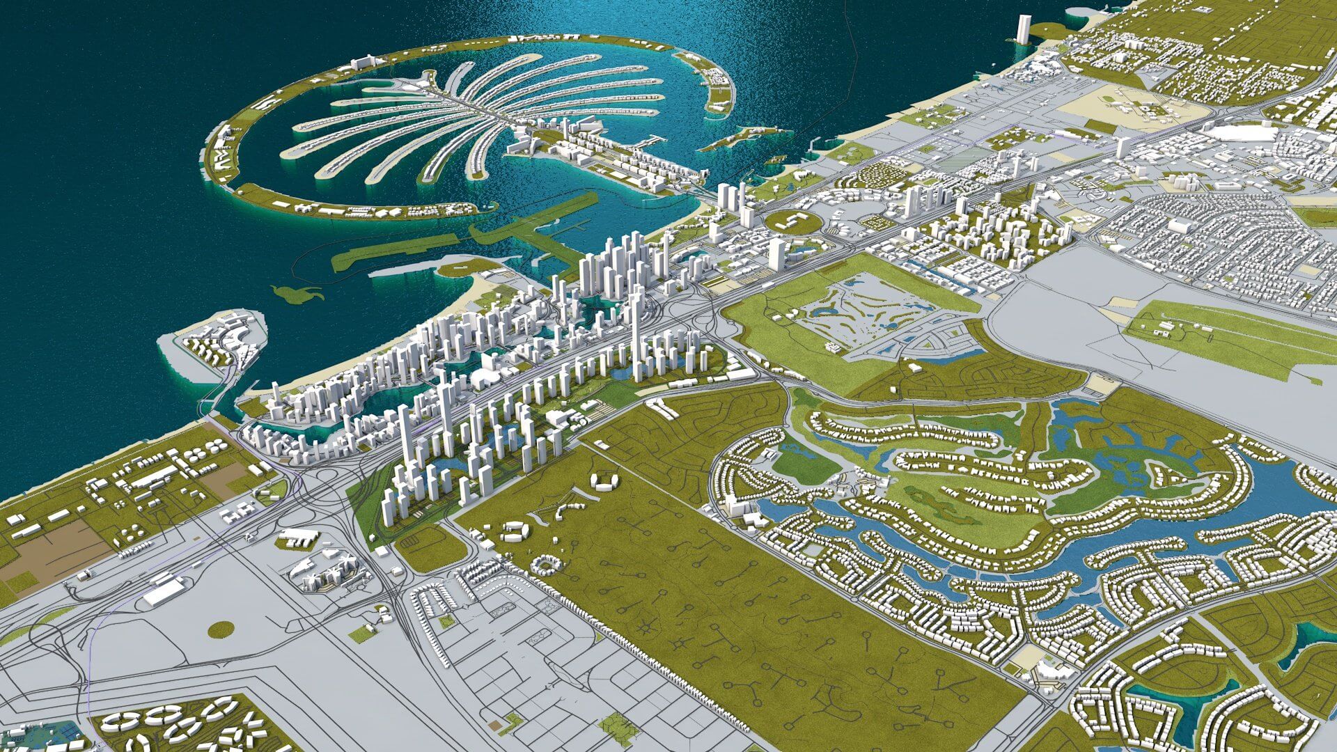 Dubai City - 3D Model by 3dstudio
