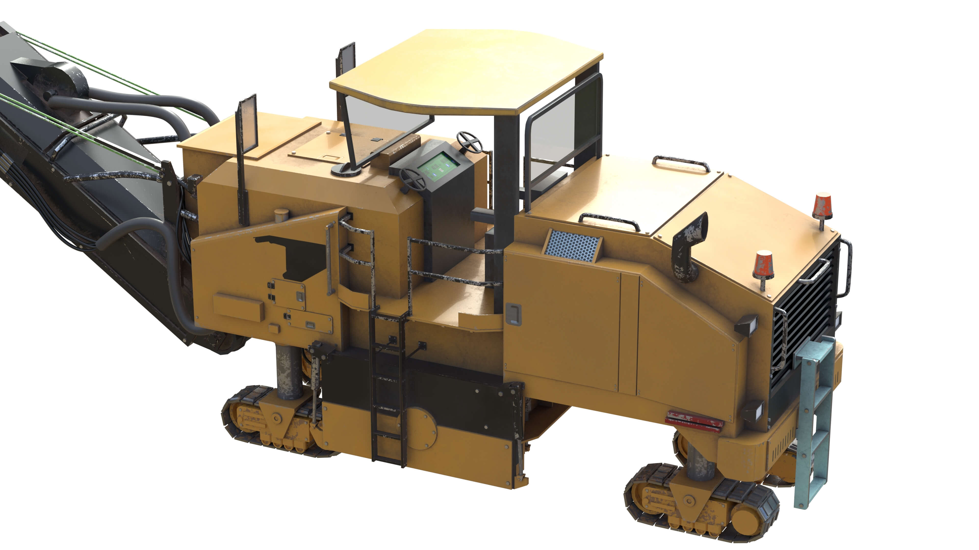 CAT PM200 Cold Planer - 3D Model by 3dstudio