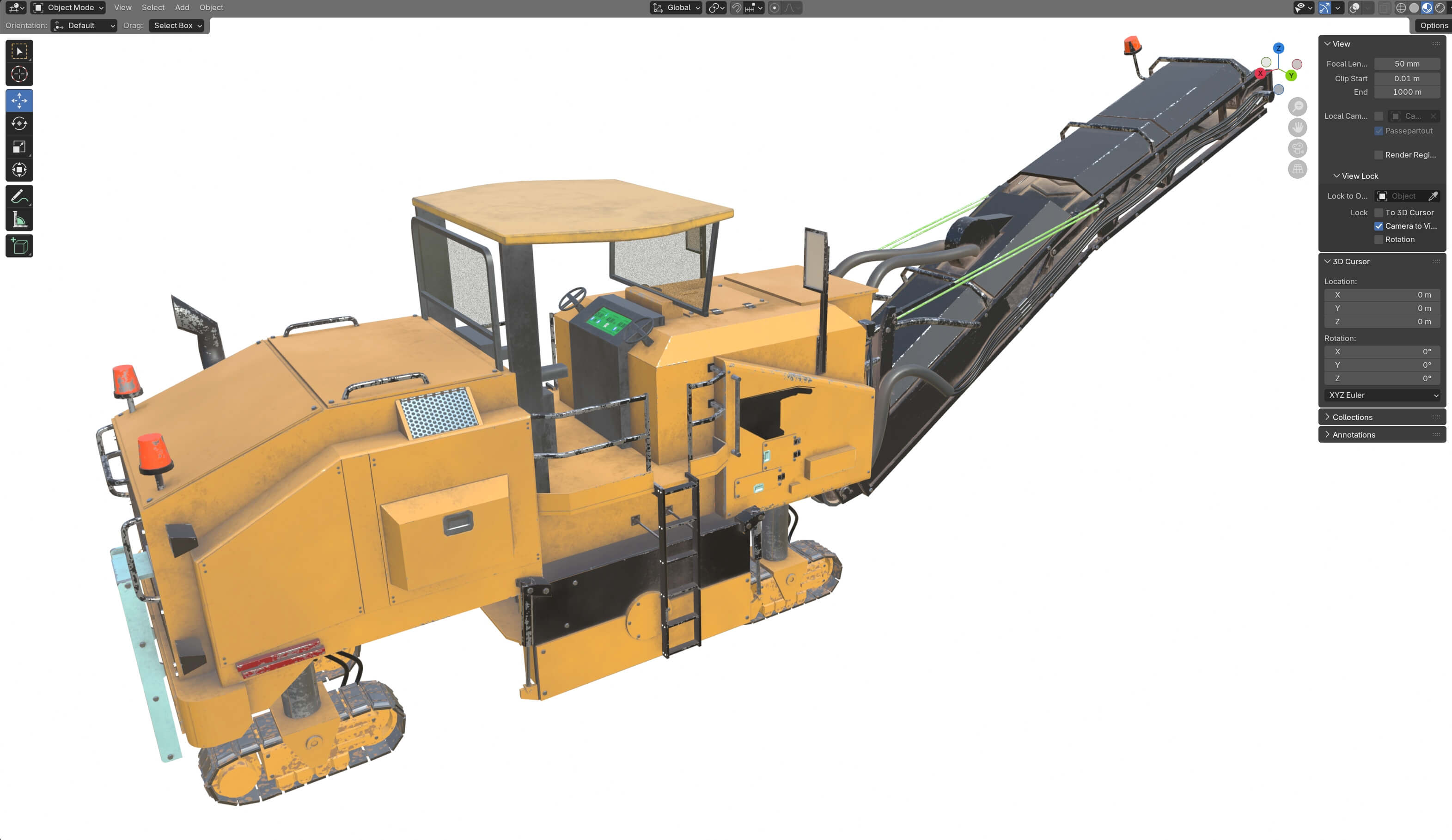 CAT PM200 Cold Planer - 3D Model by 3dstudio