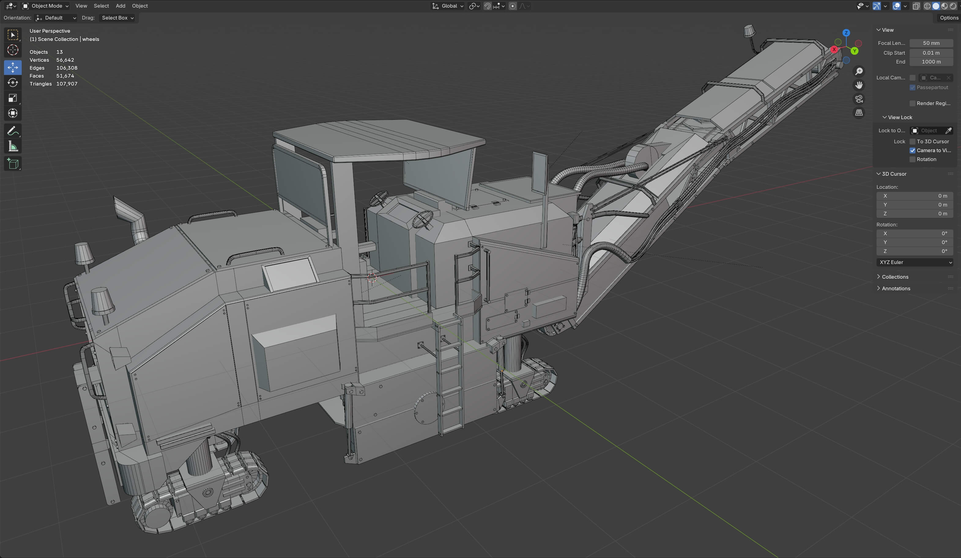 CAT PM200 Cold Planer - 3D Model by 3dstudio