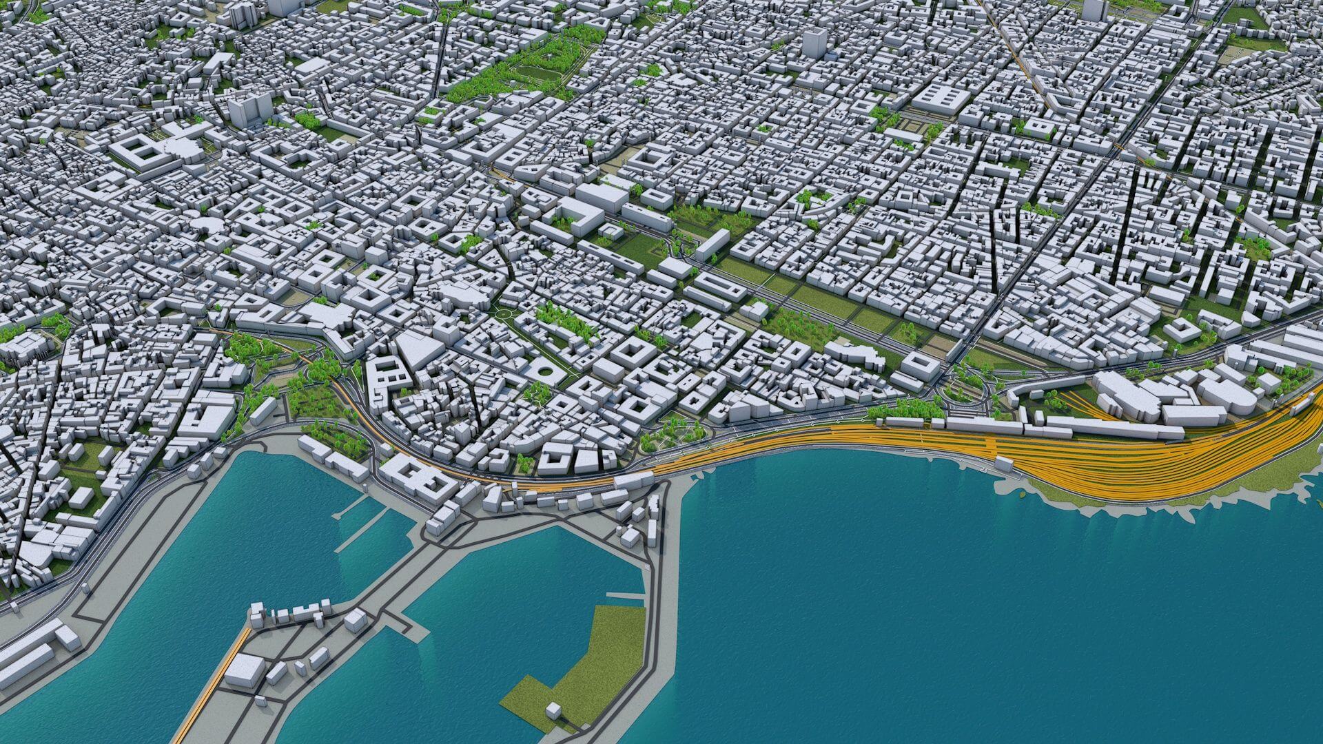 Catania Sicily 30km - 3D Model by 3dstudio